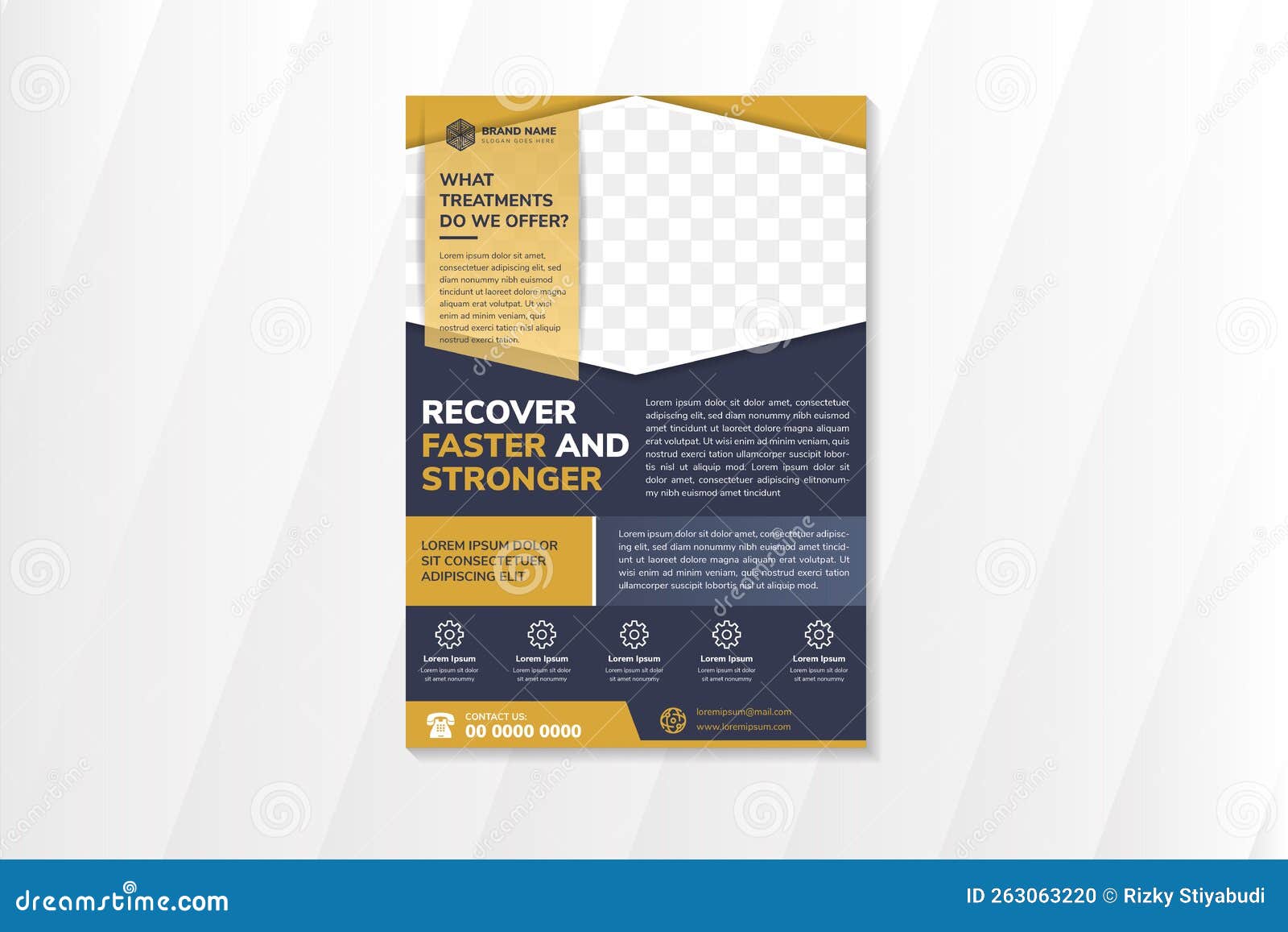 Vertical Layout of Flyer Design Template for Recover Faster and ...