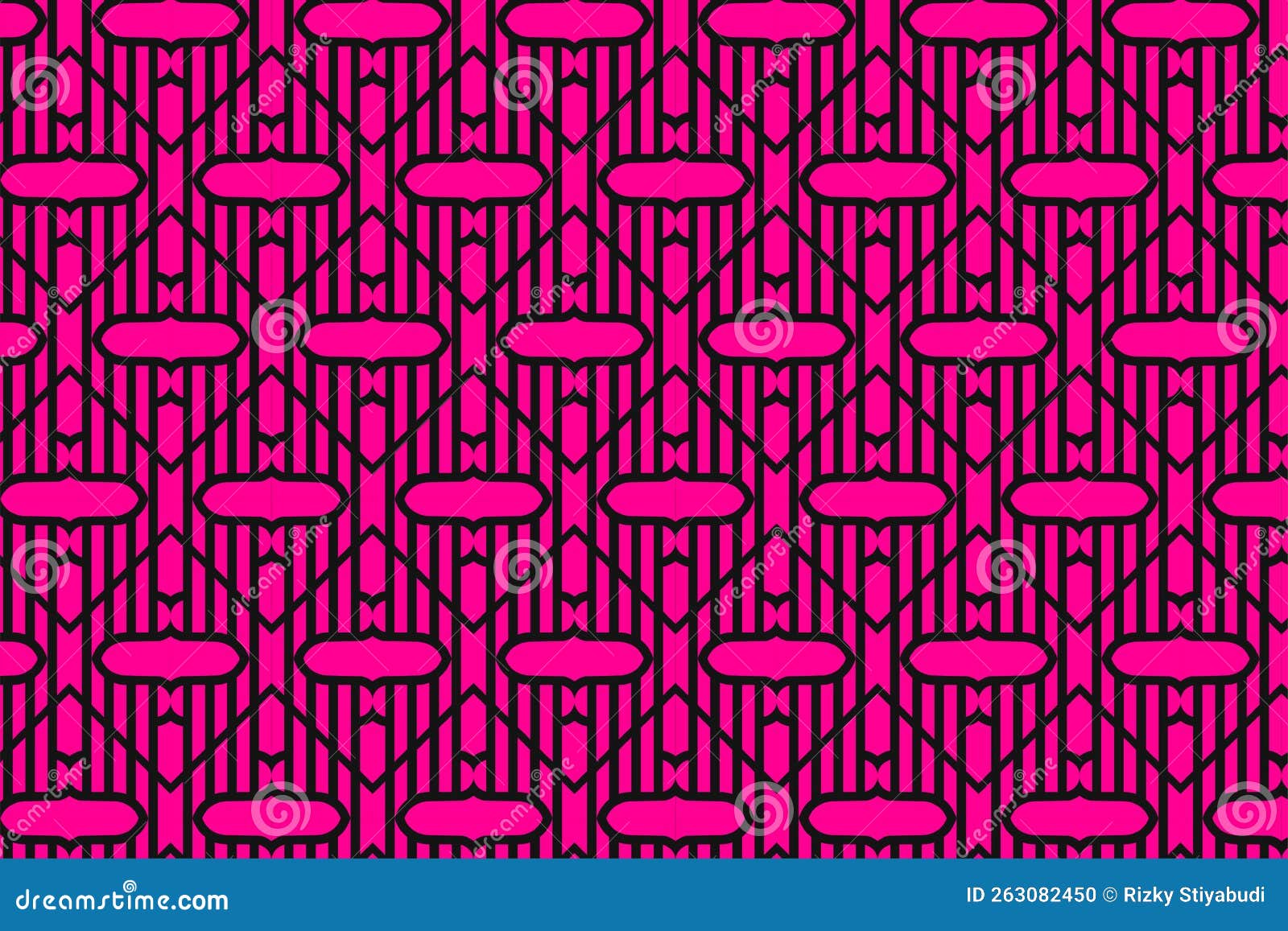 Pink Black Abstract Geometric Repeating Pattern Design Stock Vector ...