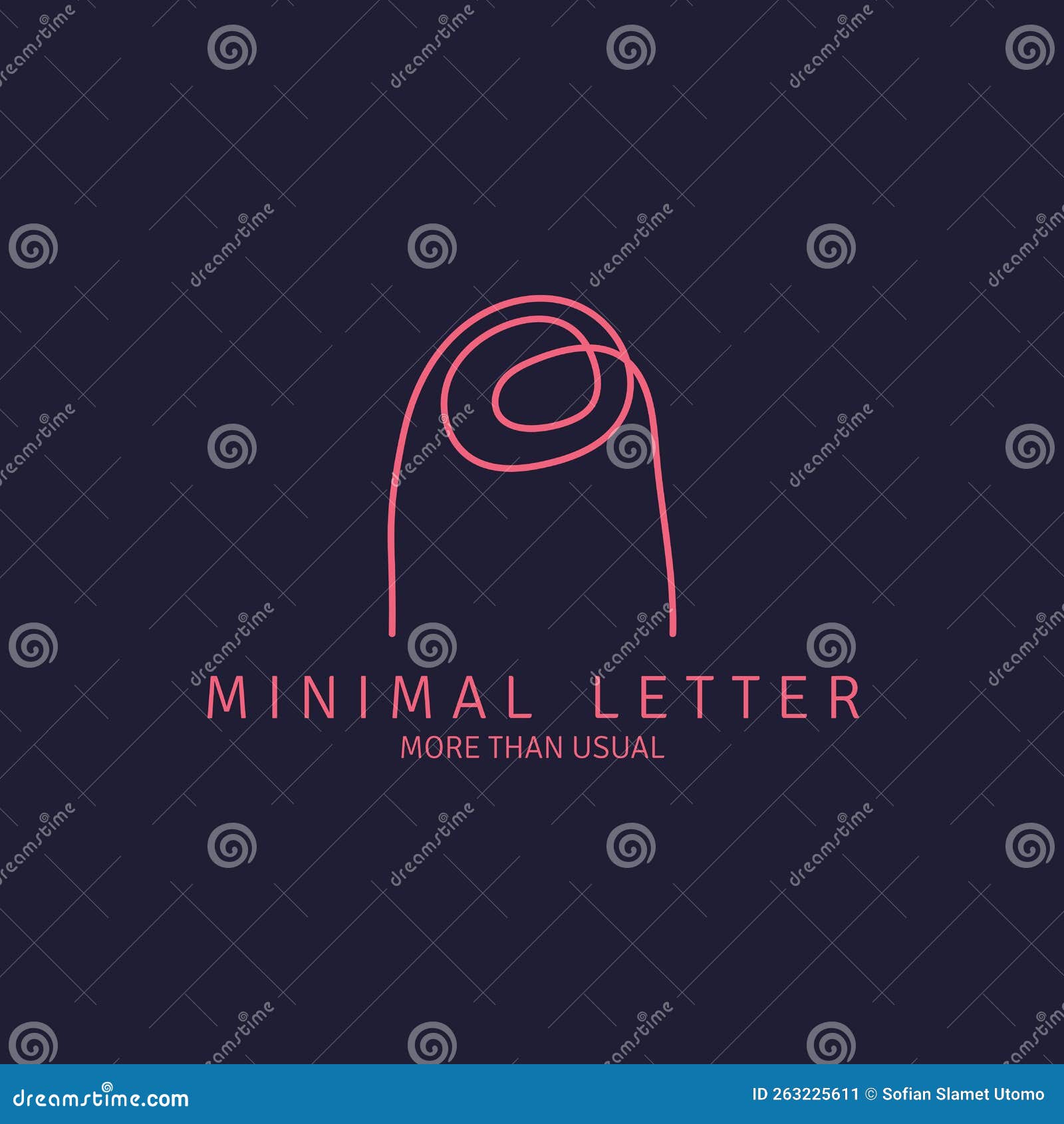 Abstract Single Line Logo Resembling a Letter Stock Vector ...