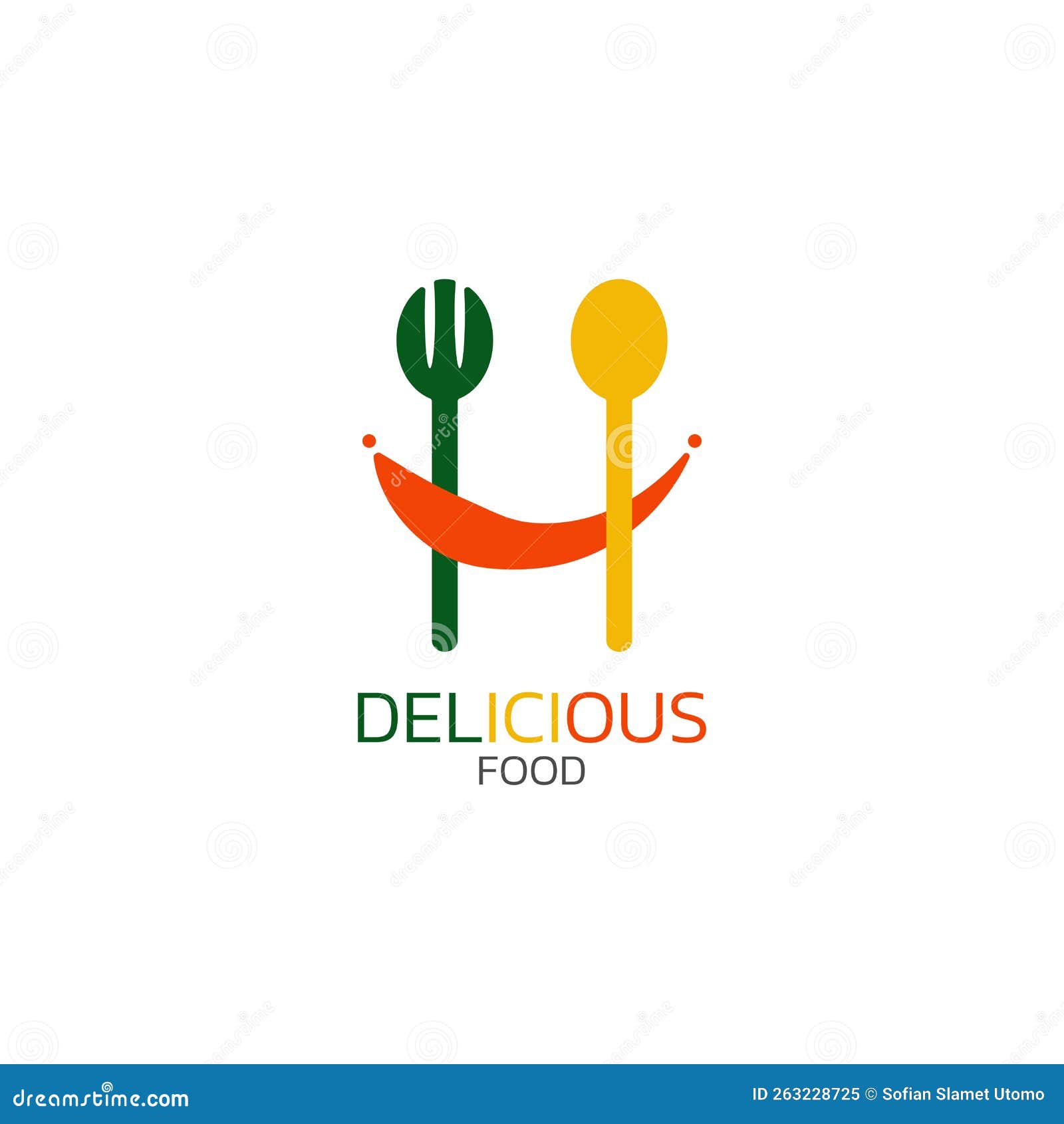 Food Logo in the Shape of the Letter H Stock Vector - Illustration of ...