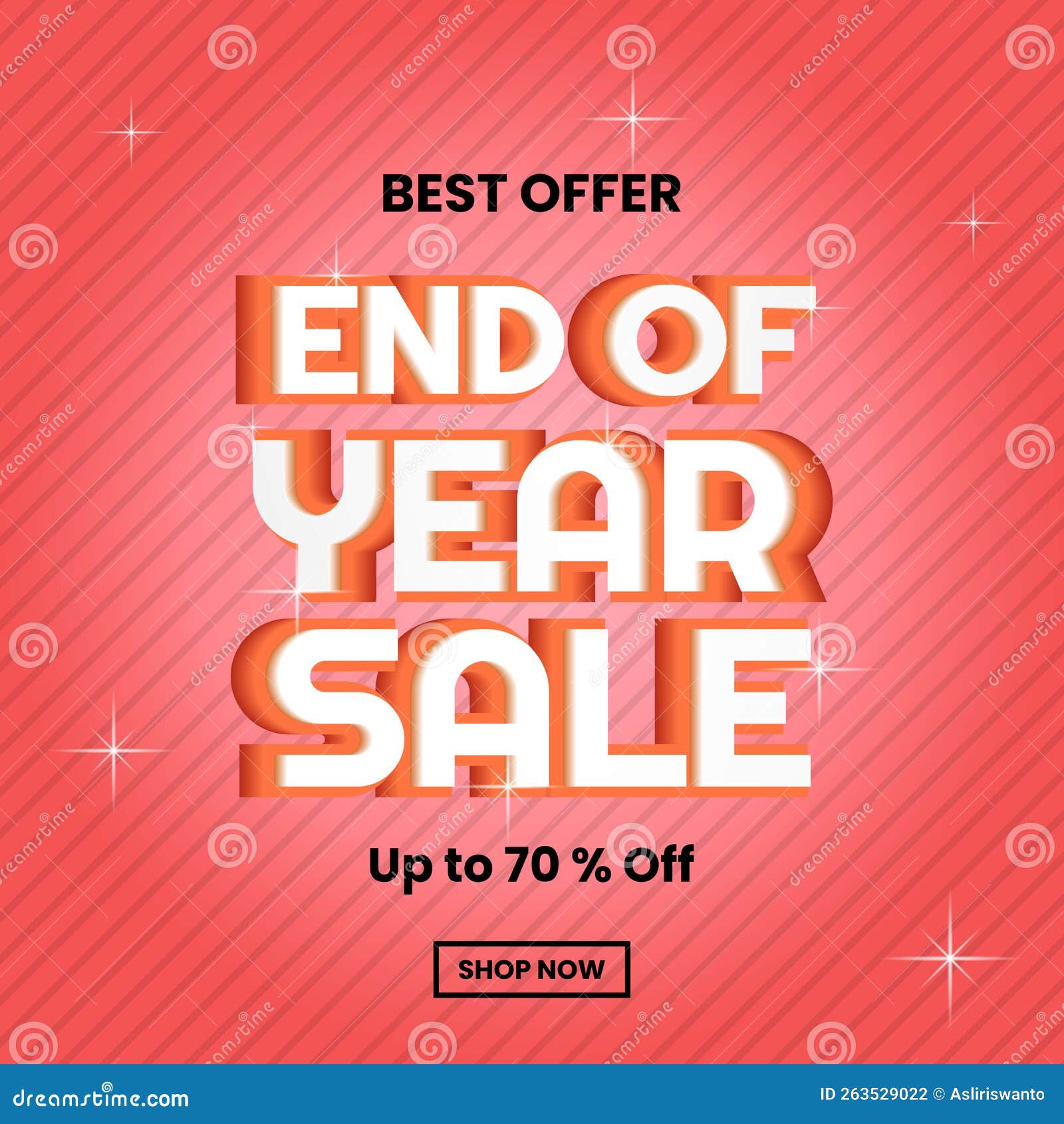 Promotion Design for End of Year Sale Stock Vector - Illustration of ...