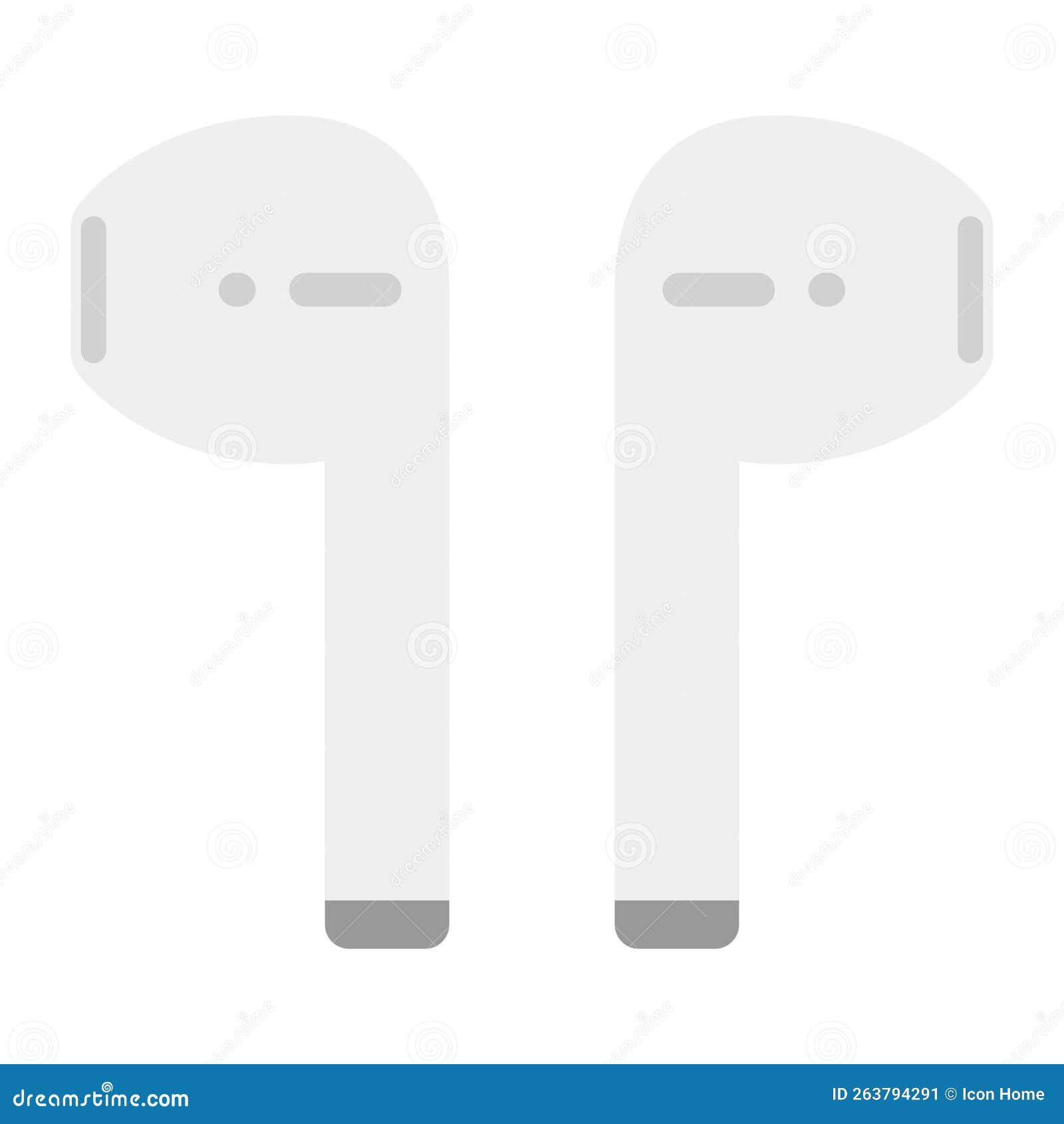 Earphone Icon in Modern Flat Style Stock Vector - Illustration of ...