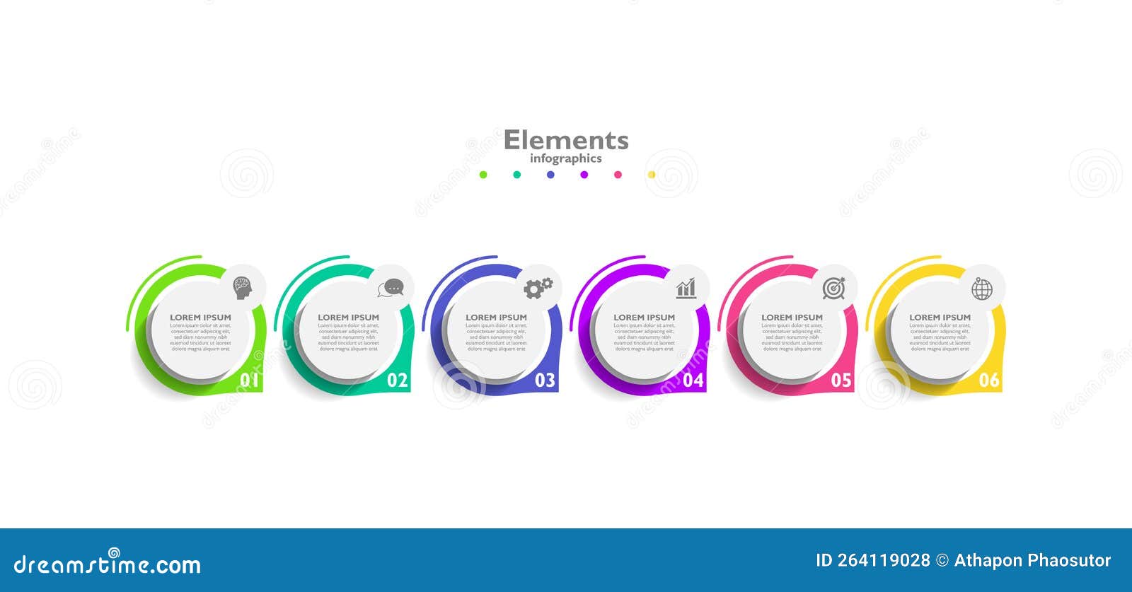 Vector Circular Timeline Infographics Template Icons Design Stock ...