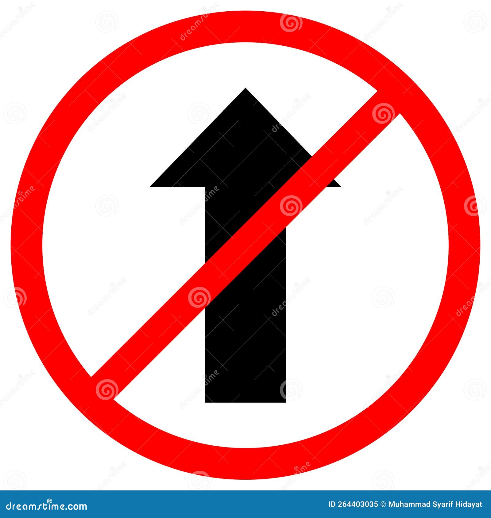 Do Not Go Straight Sign. Vector Illustration Stock Illustration ...