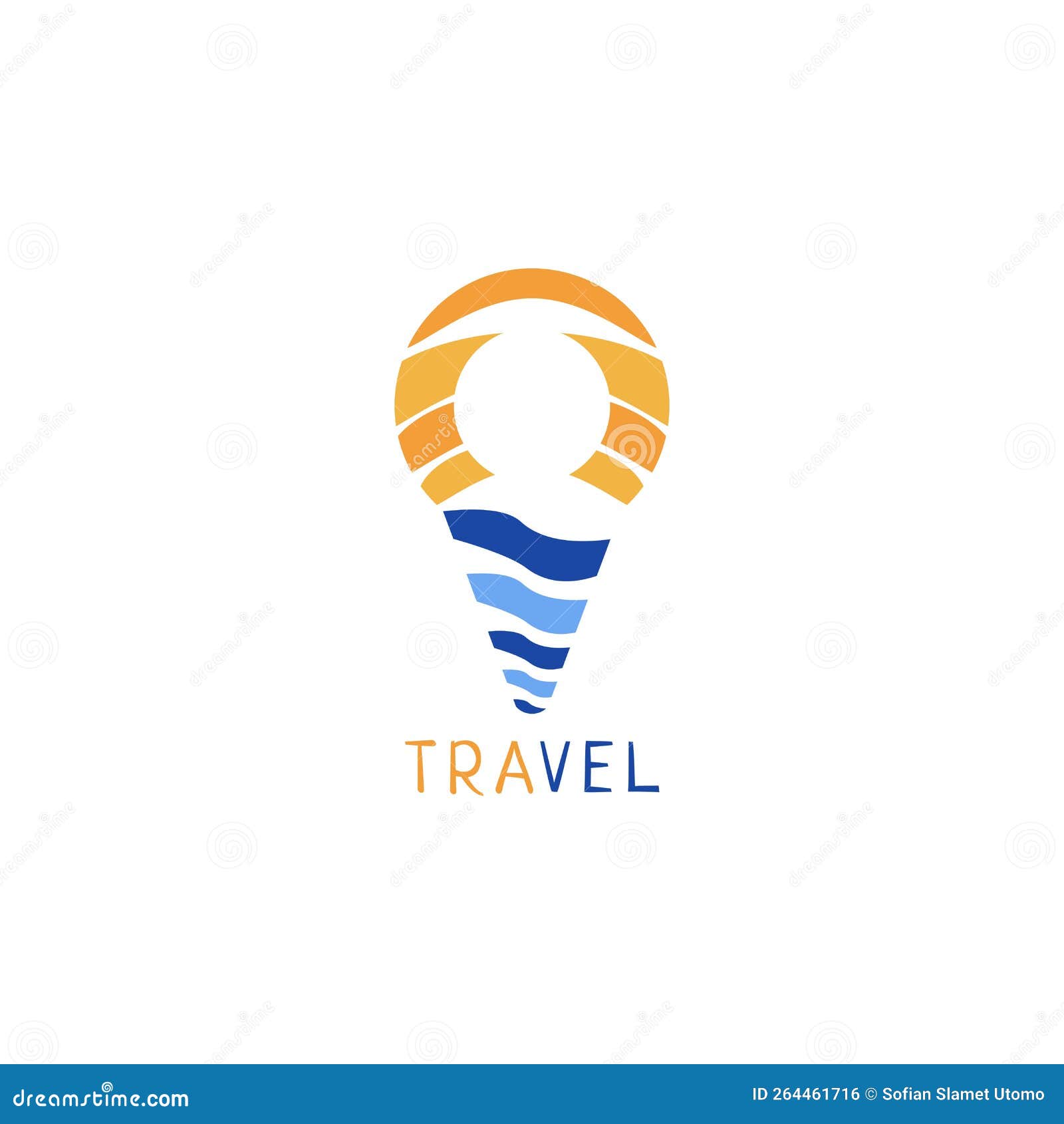 Travel Logo with a Unique Shape Stock Vector - Illustration of location ...