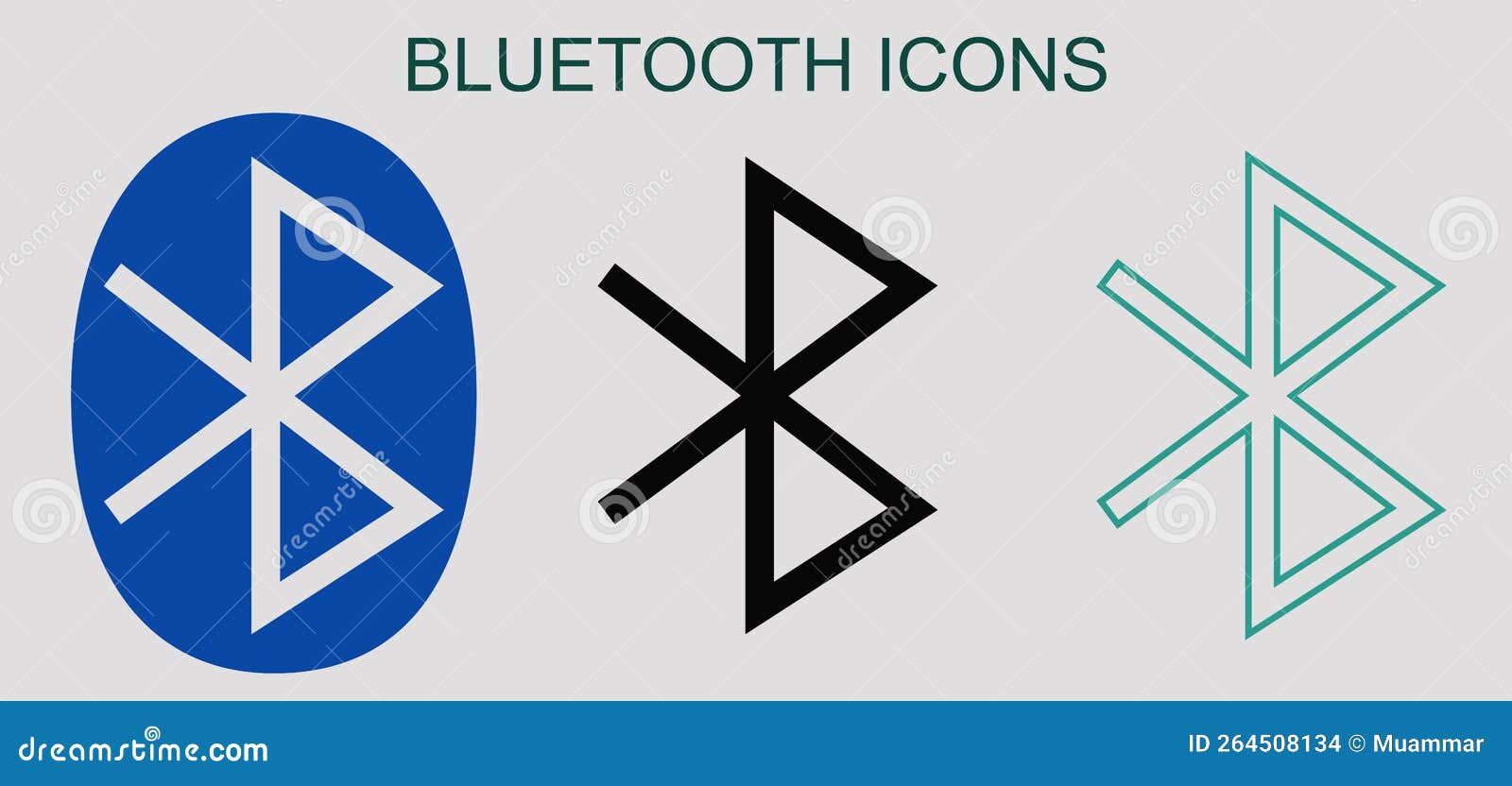 Bluetooth Icon Set for Website or Smartphone Uses Stock Illustration ...