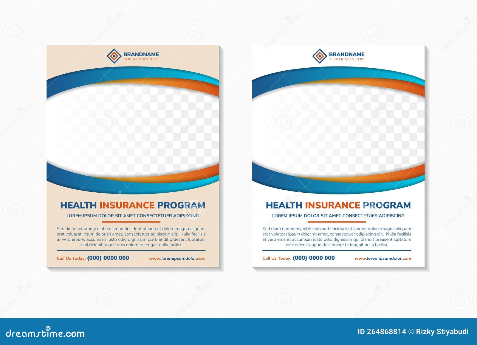 Medical Insurance and Health Care Flyer Design Stock Vector ...