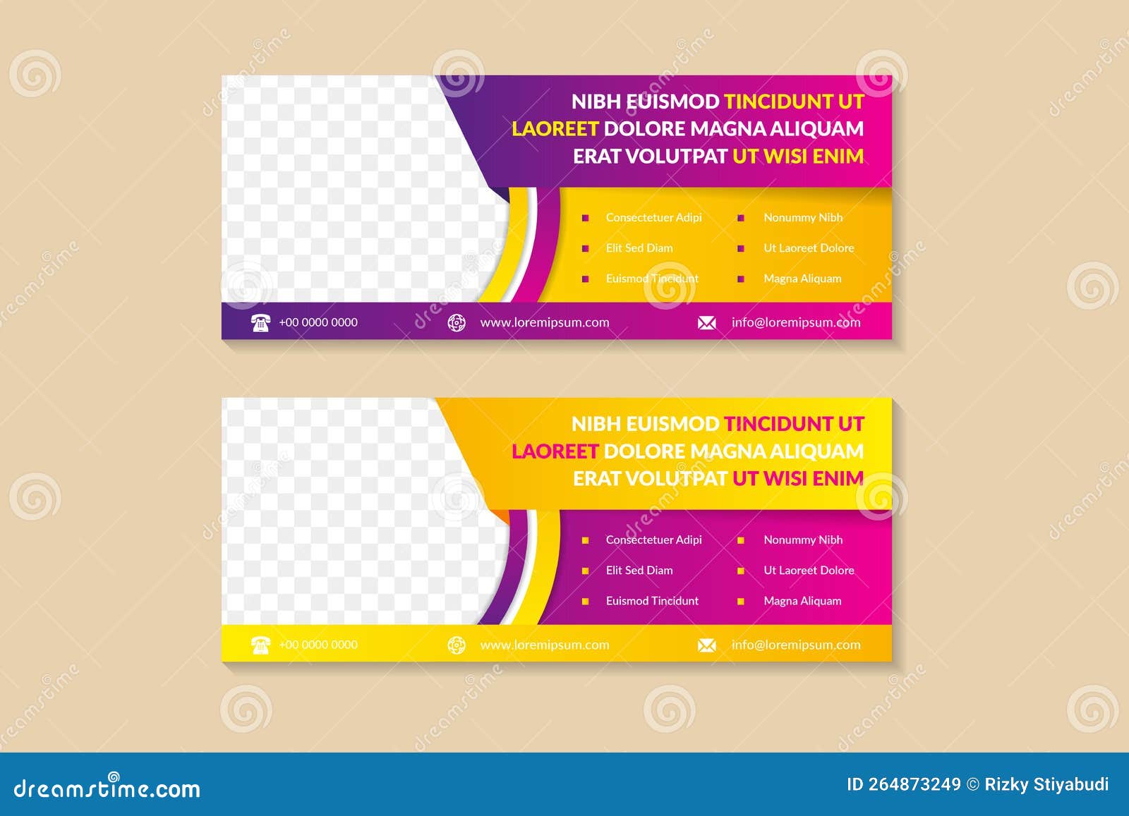 Vector Abstract Design Banner Web Template with Dummy Text As a ...