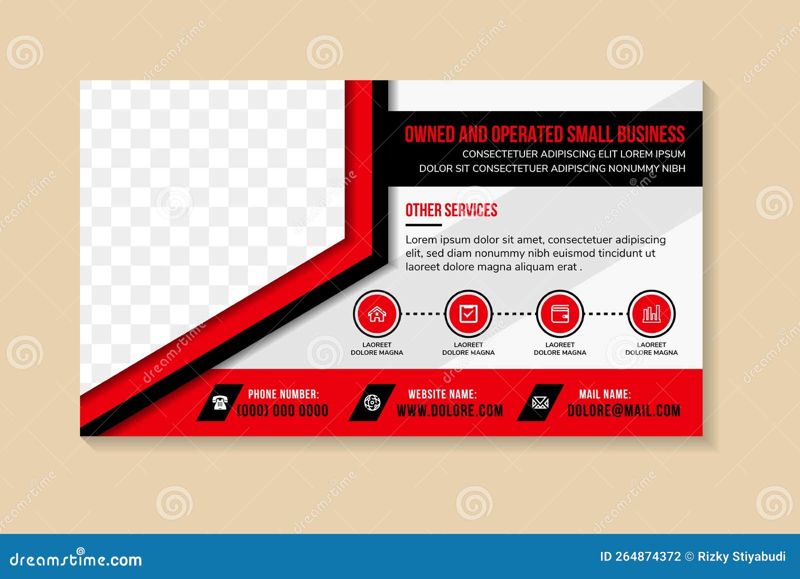 Template For Posting Social Media In Spring Vector Illustration ...