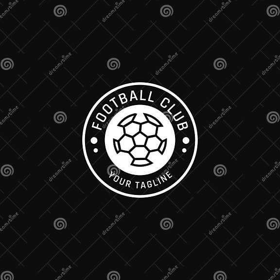 Black Football Club Emblem Logo Stock Vector - Illustration of balls ...