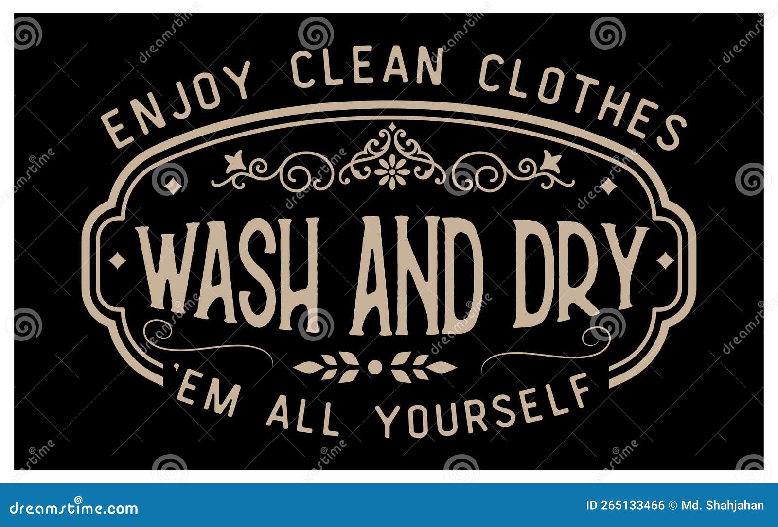 Vintage Laundry Sign Symbols Vector Illustration Isolated. Self Service ...