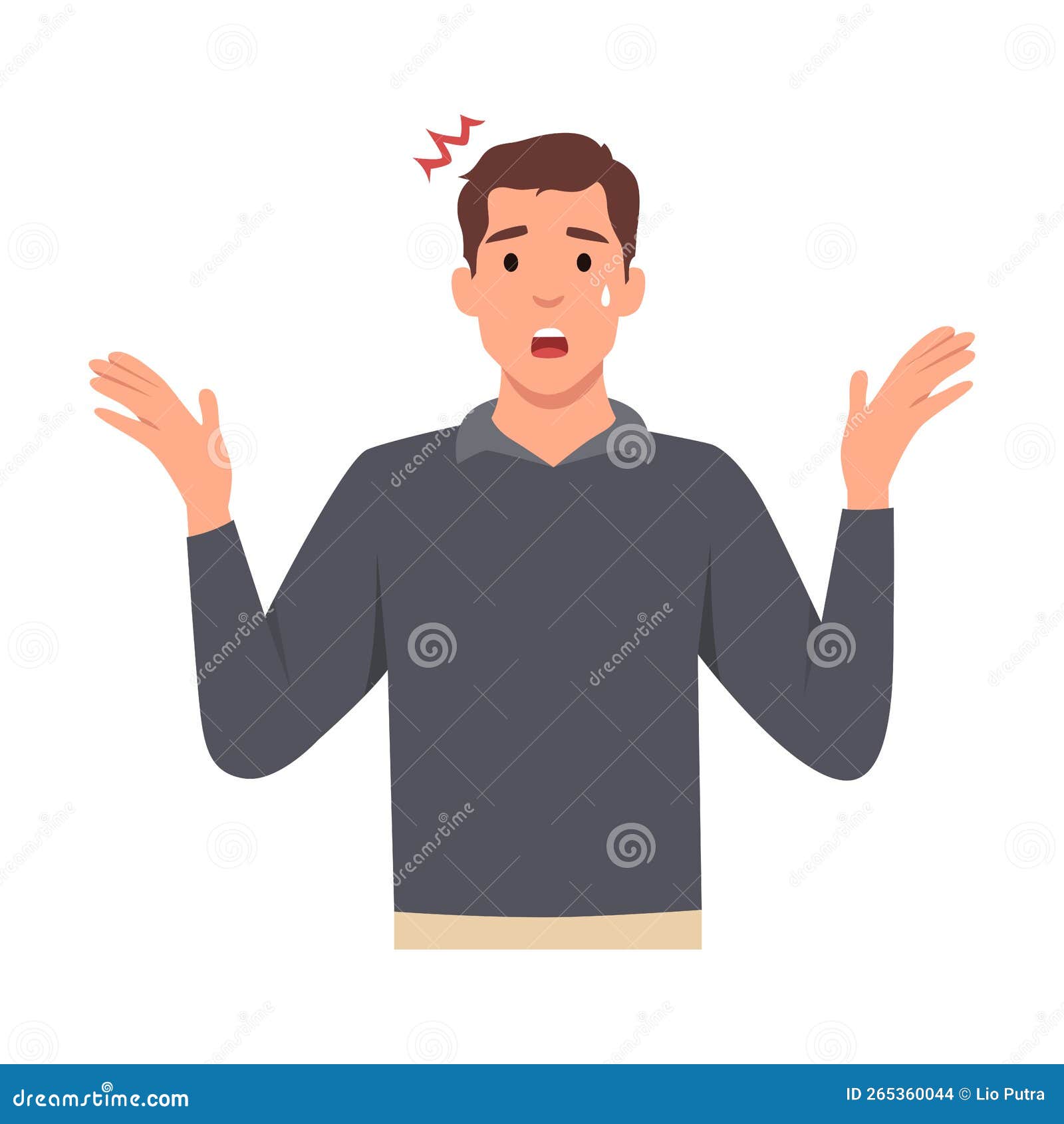 Young Man Feel Distressed Worried Suffer from Panic Attack or Anxiety ...