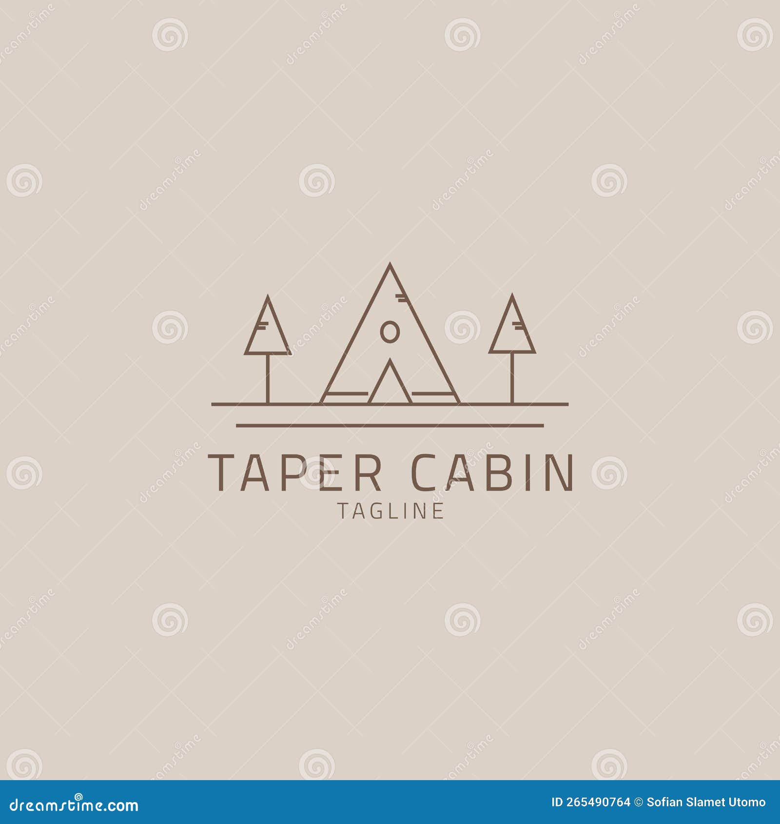 Cabin and Tree Logo with Sharp Shape Stock Vector - Illustration of ...