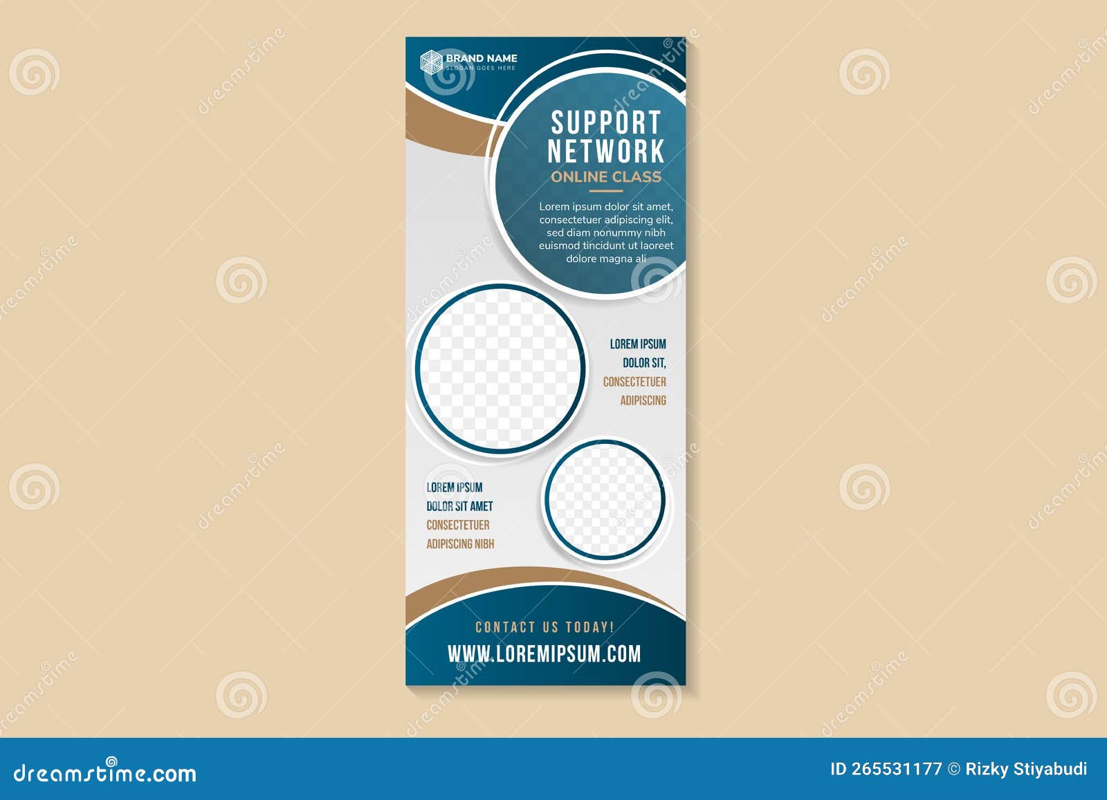 Support Network Online Class Banner Template Design Stock Vector ...