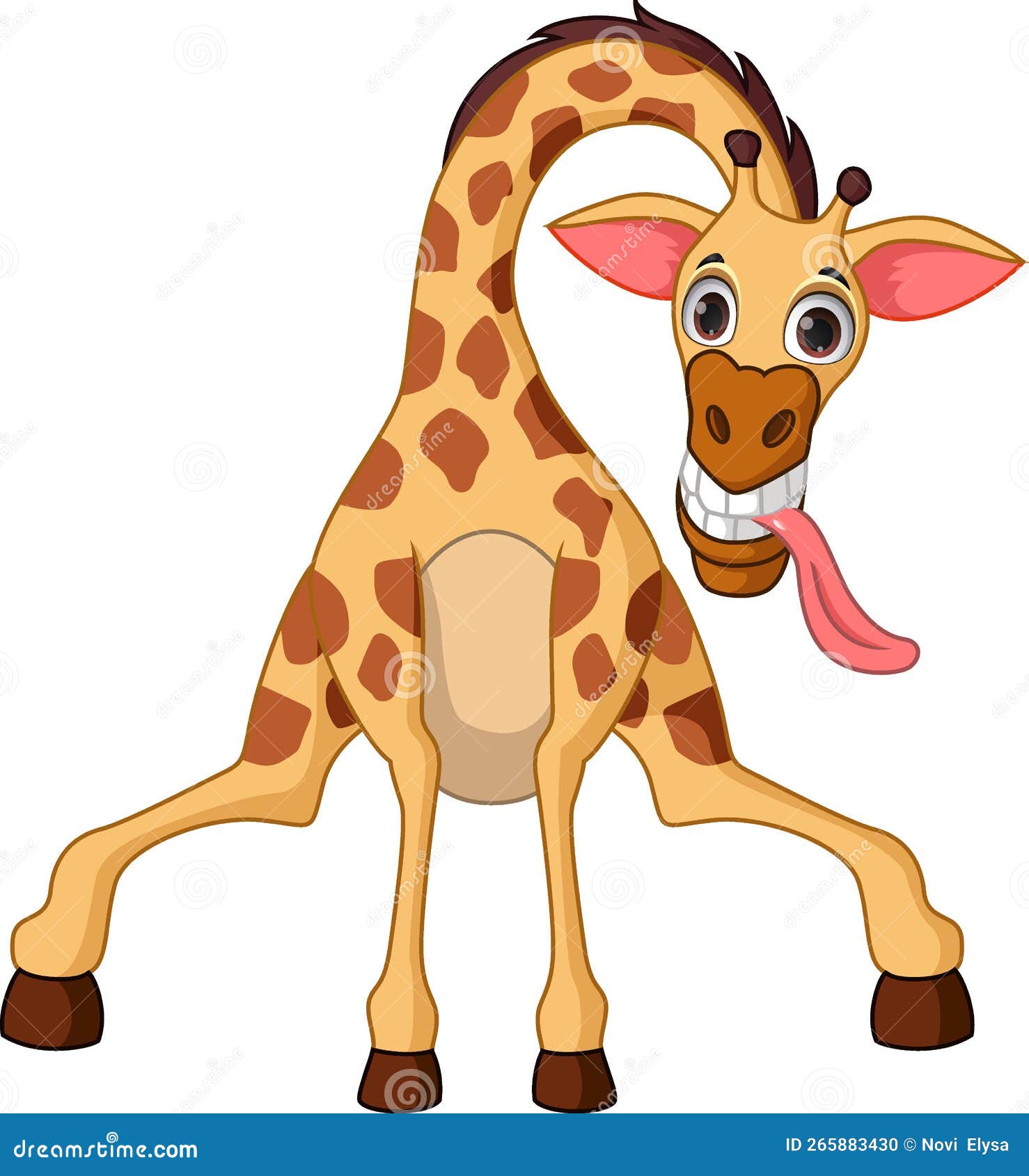 Giraffe Sticking Its Neck Through The Clouds Stock Photography ...