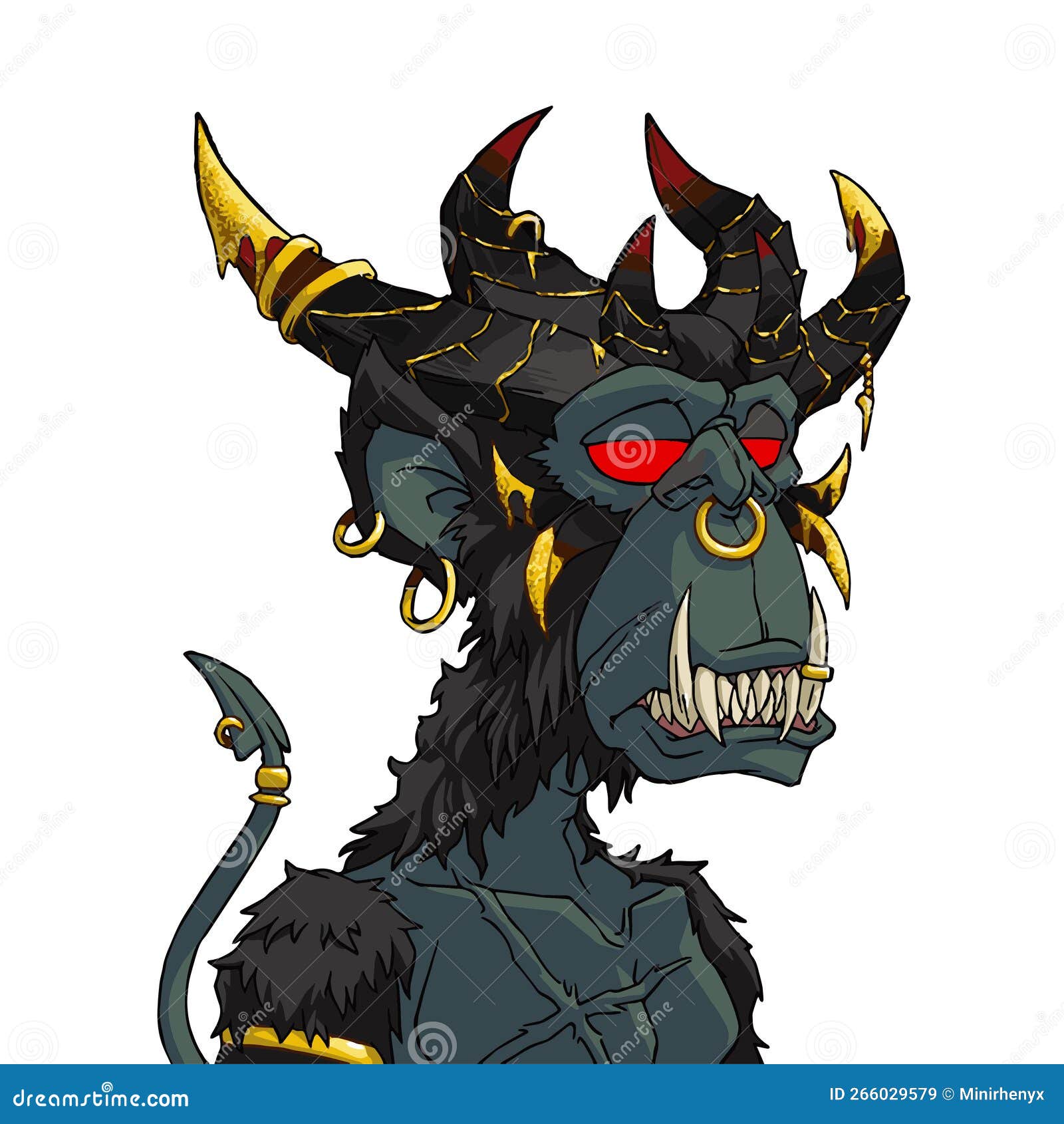 Devil Mutant Ape Yacht Club Illustration From Hell. Demon Monkey Vector Art | CartoonDealer.com ...