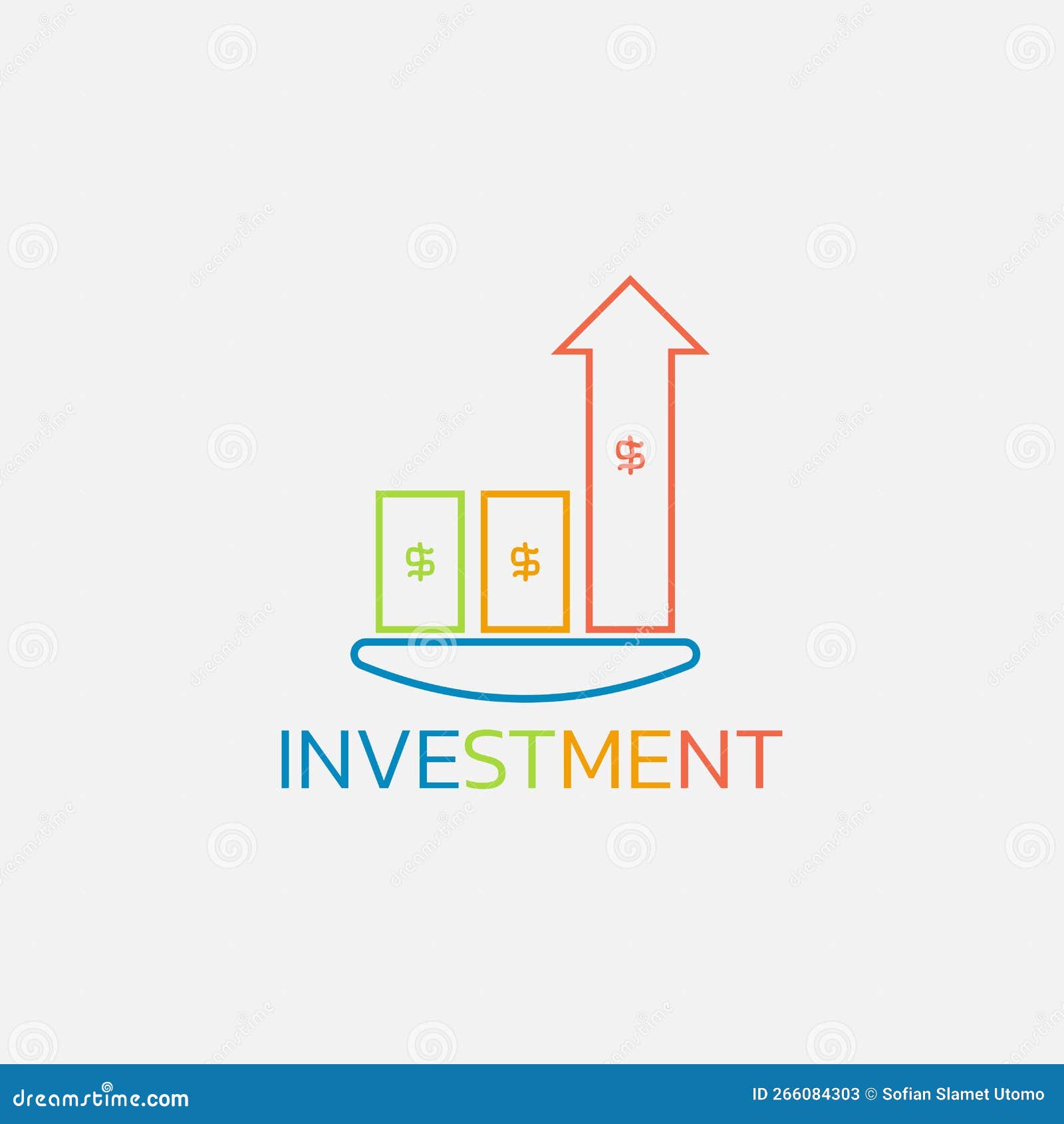 Chart Logo Up from Lines stock vector. Illustration of chart - 266084303