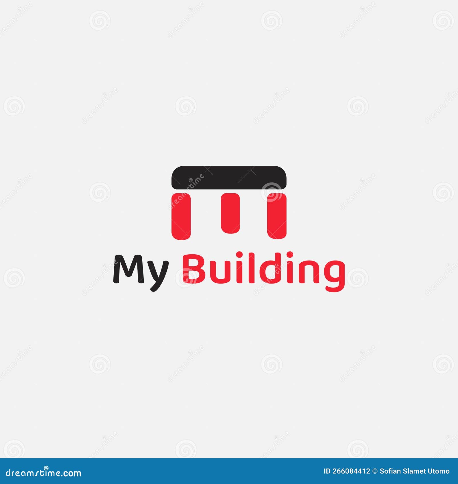 Building Logo Like Letter M. Stock Vector - Illustration of circle ...