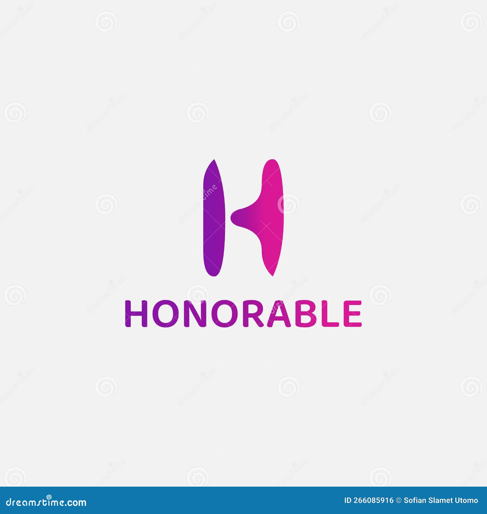 H Letter Logo with Purple Gradient Stock Vector - Illustration of ...