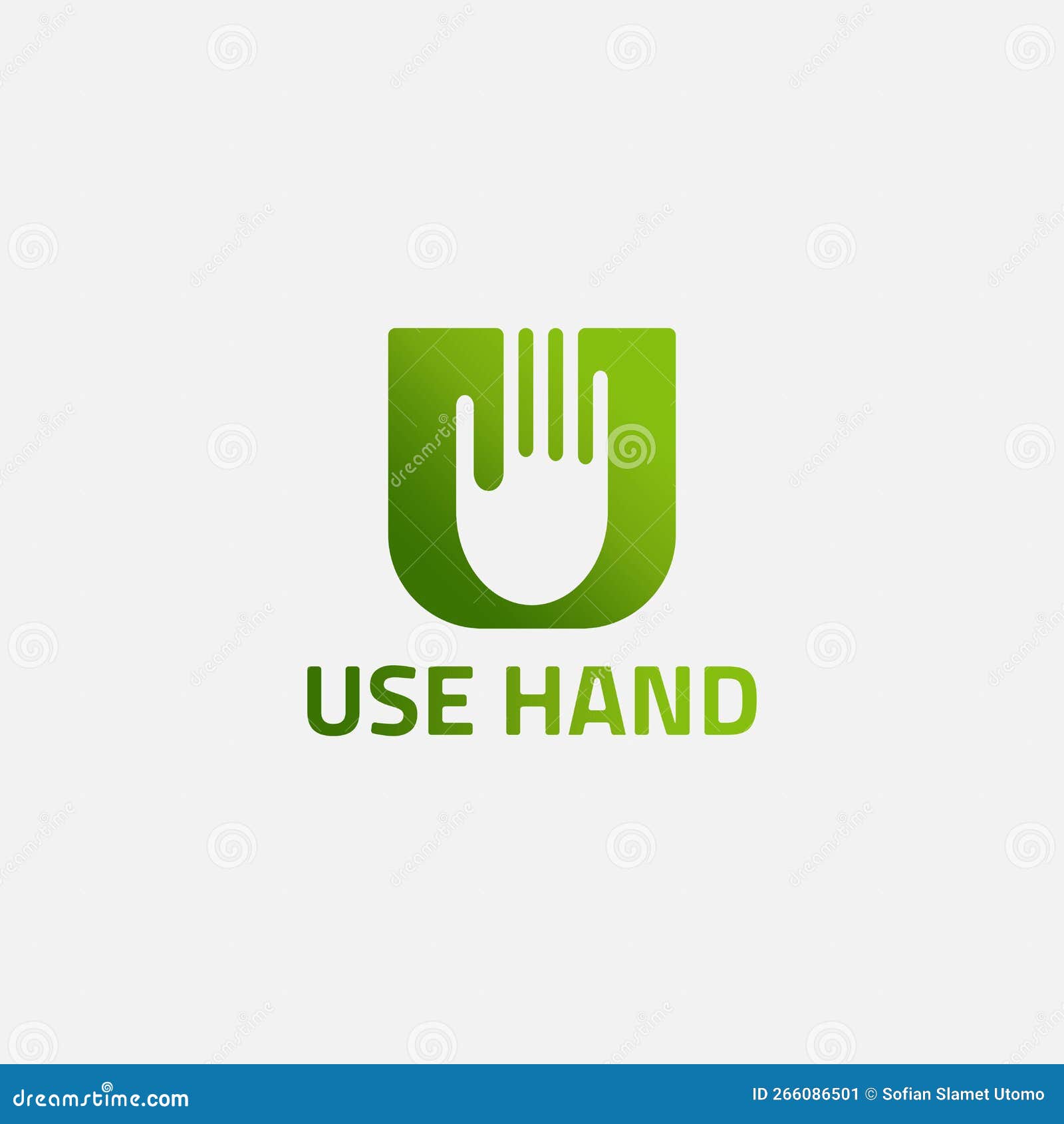 Hand and Green U Letter Logo Stock Vector - Illustration of letter ...