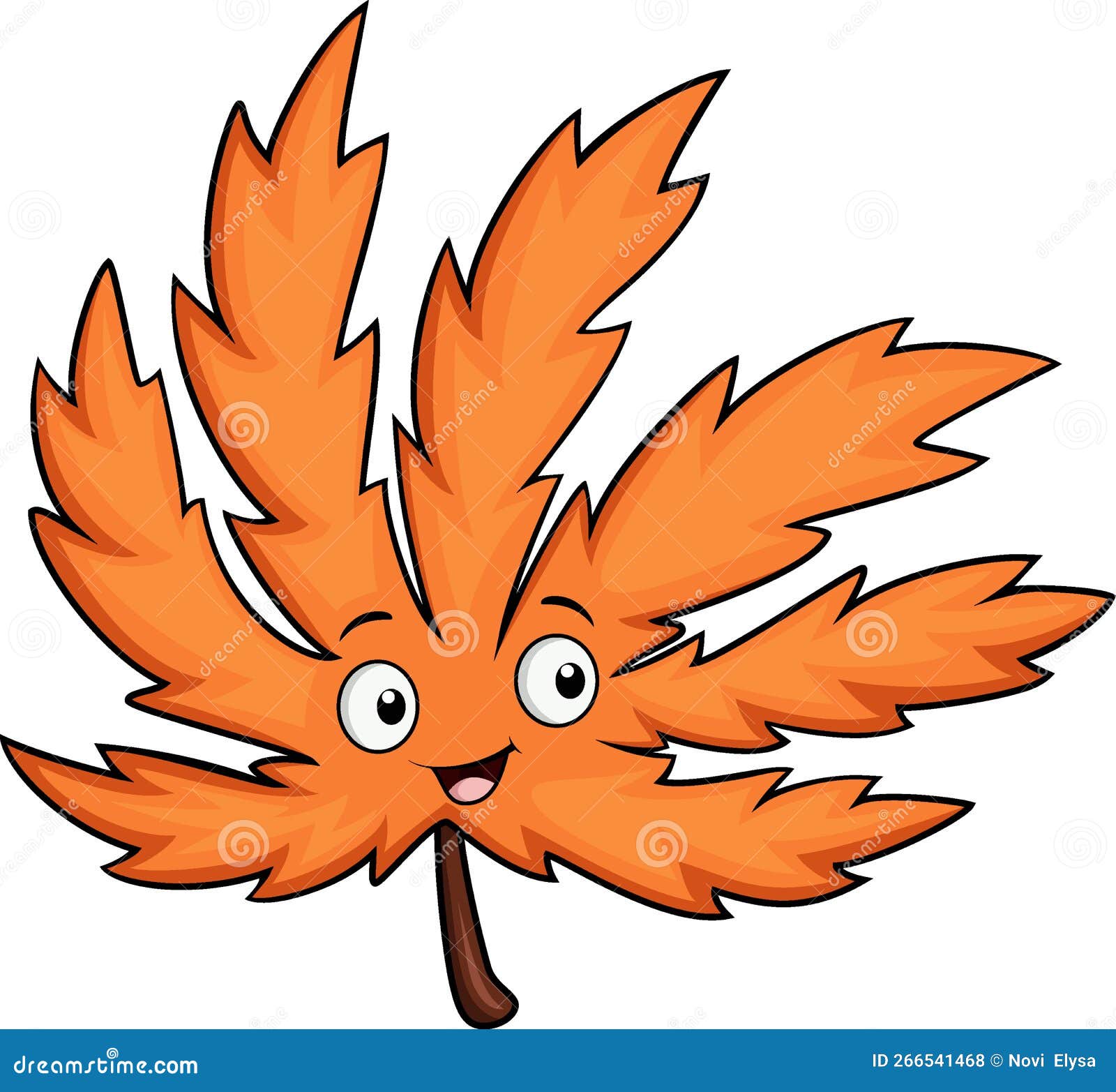 Cute Maple Leaf Cartoon Character Stock Vector - Illustration of ...