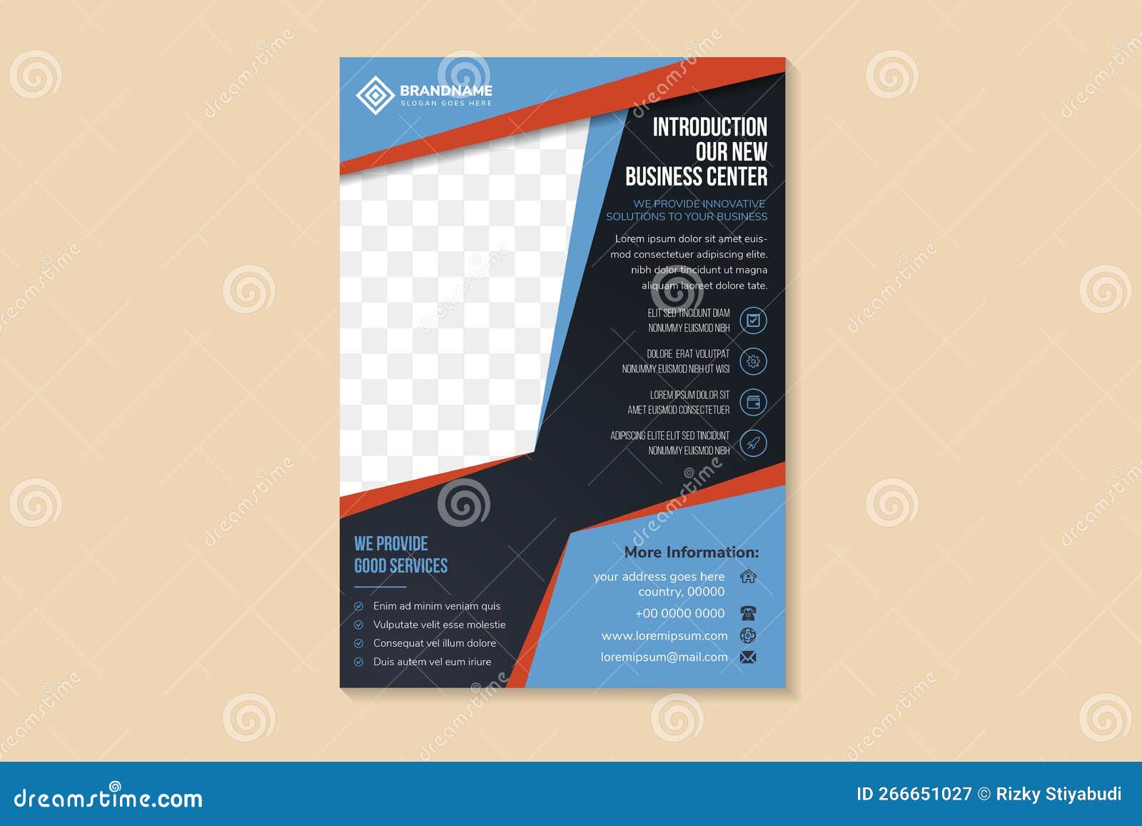 Introduction Our New Business Center Flyer Design Layout Background ...