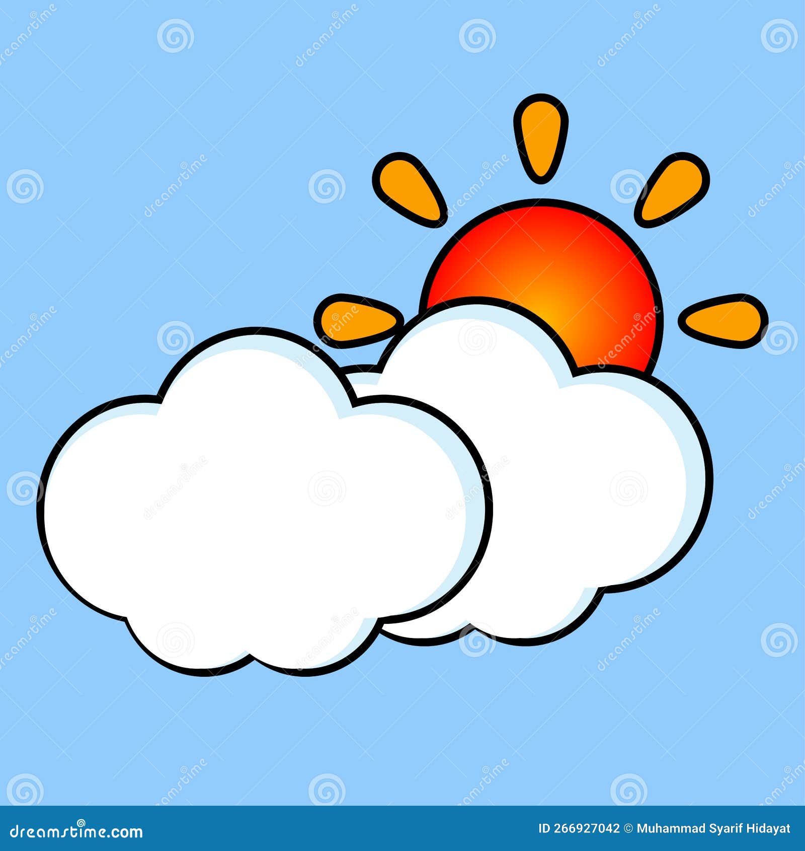 Sunny weather icon stock vector. Illustration of icon - 266927042