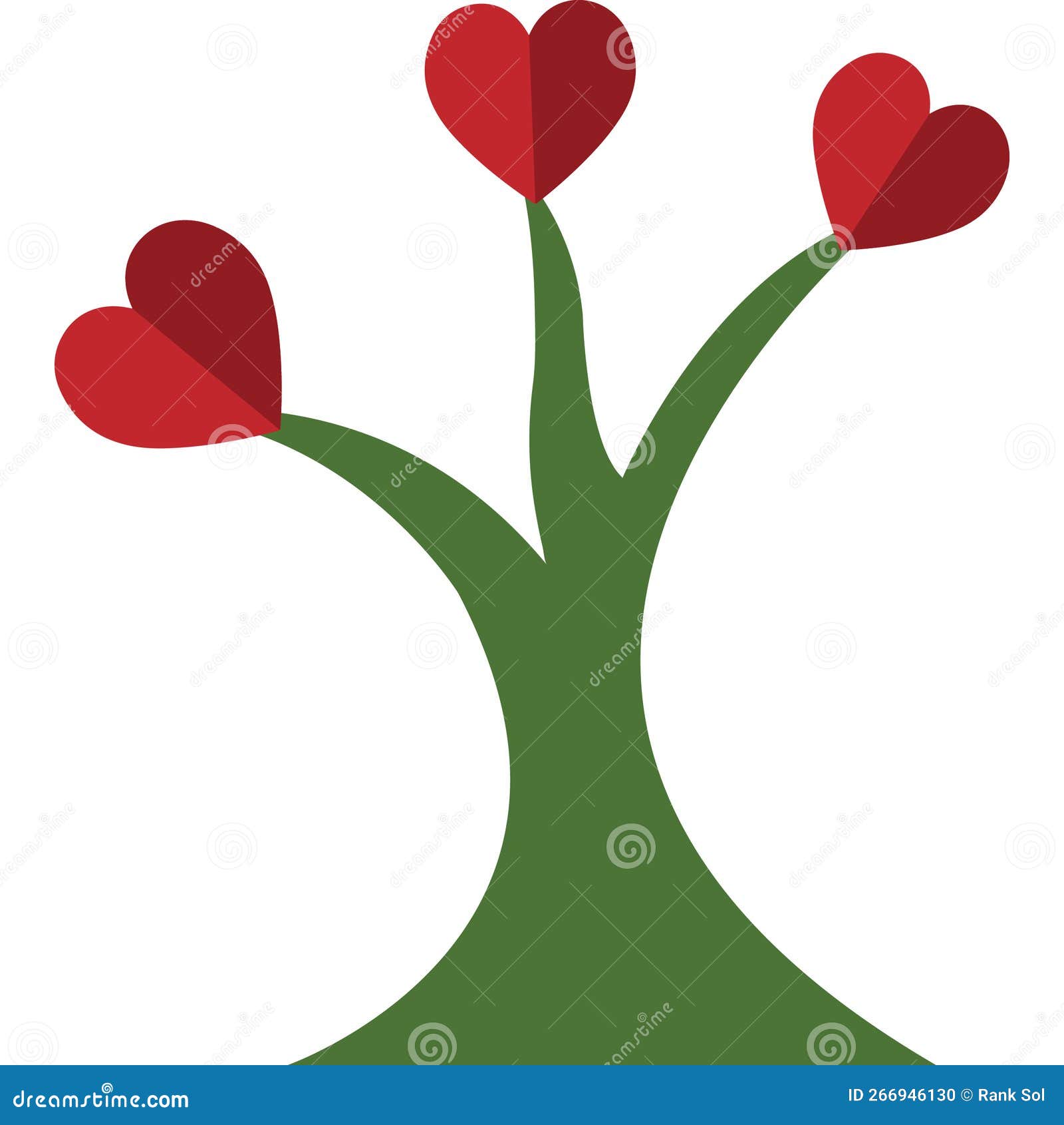 Love Tree Icon in Colored Outline Style Stock Vector - Illustration of ...