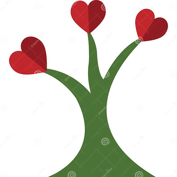 Love Tree Icon in Colored Outline Style Stock Vector - Illustration of ...