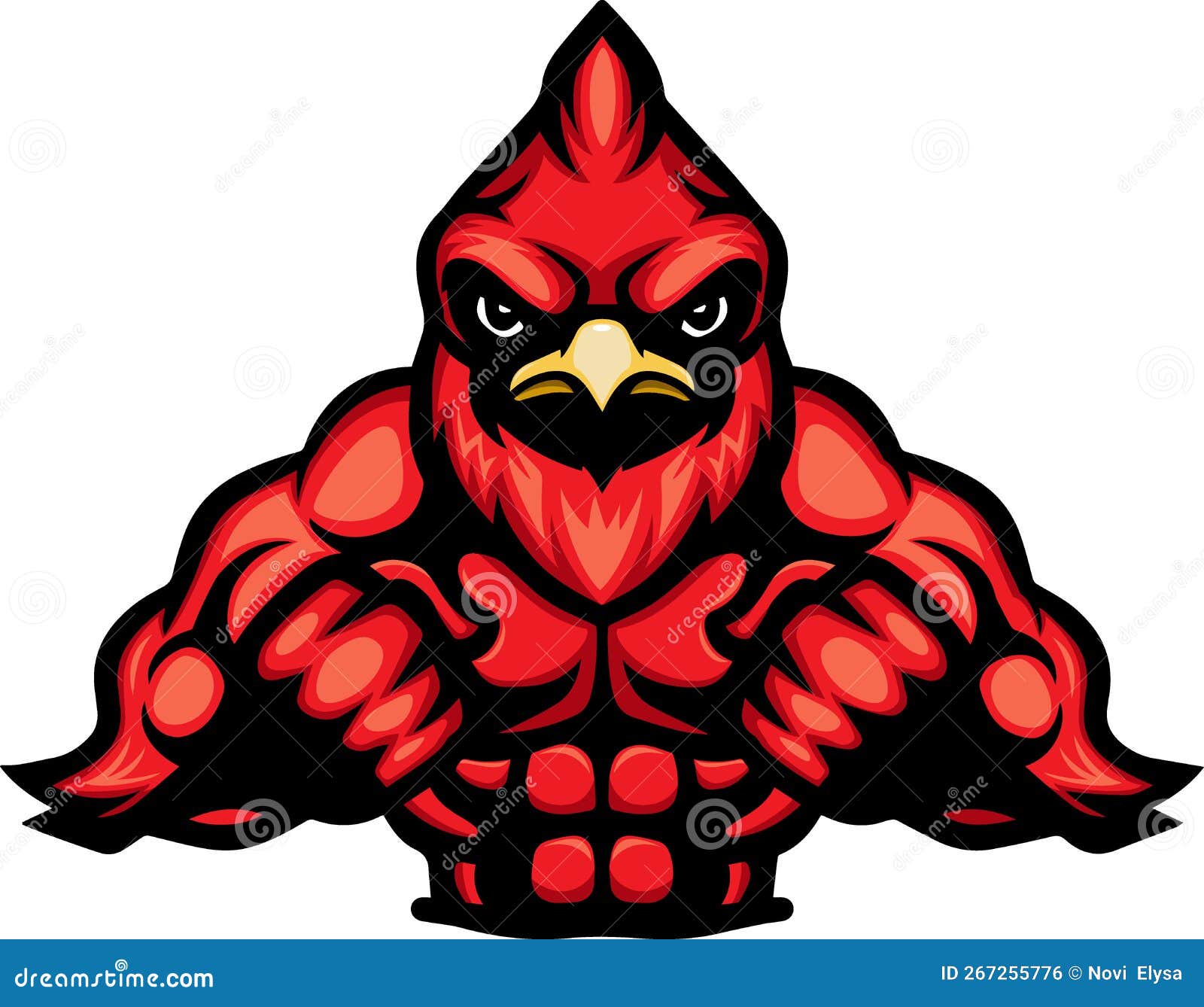 Strong Egg Cartoon Character Winking And Showing Muscle Arms Vector ...