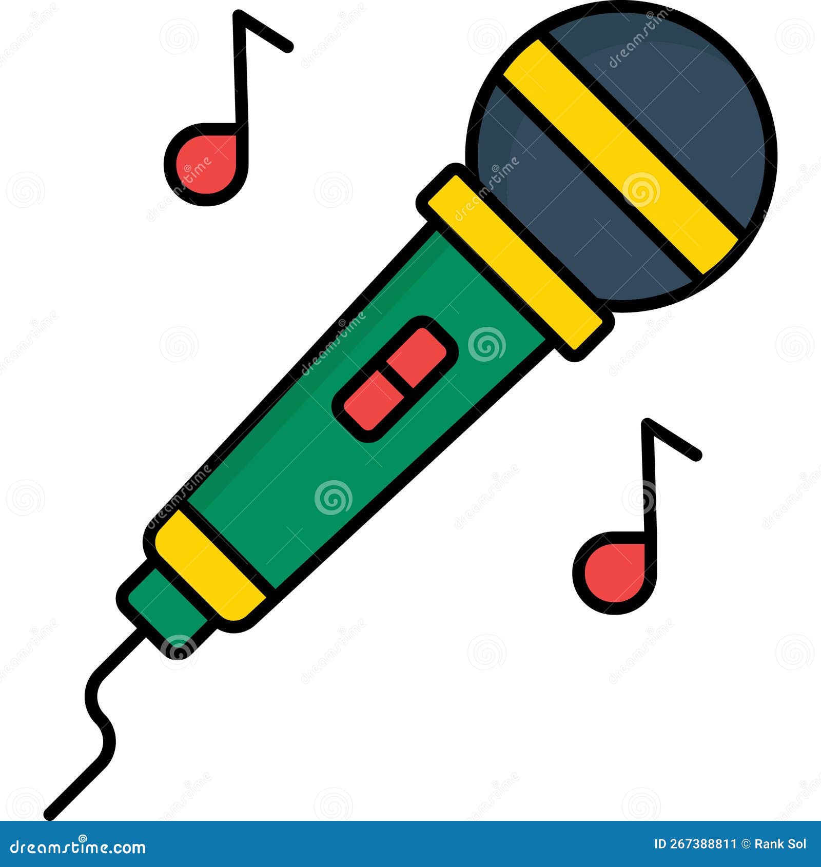 Karaoke Which Can Easily Edit or Modify Stock Vector - Illustration of ...