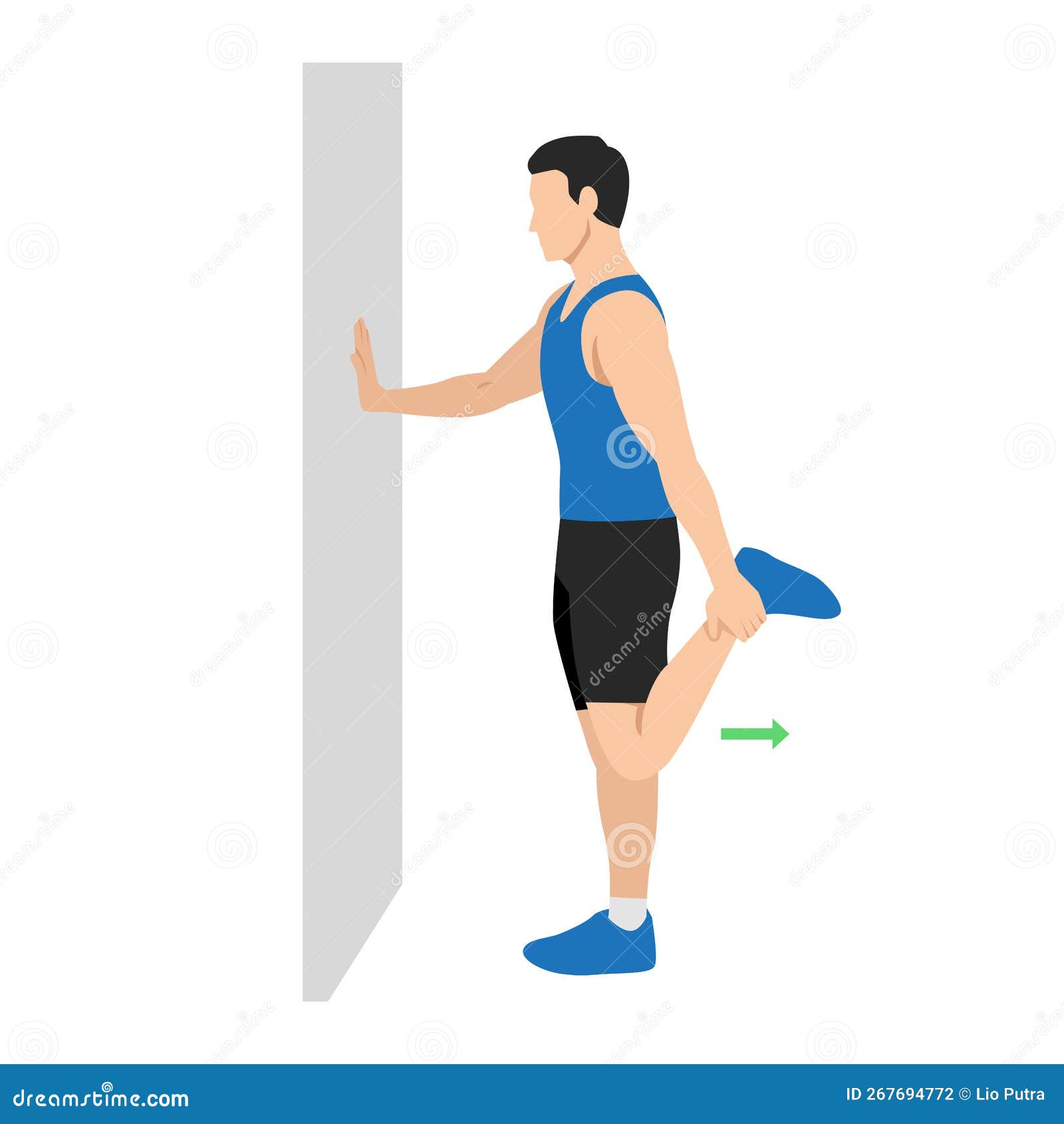 Quad Leg Muscles Anatomy Labeled Diagram, Vector Illustration Fitness ...