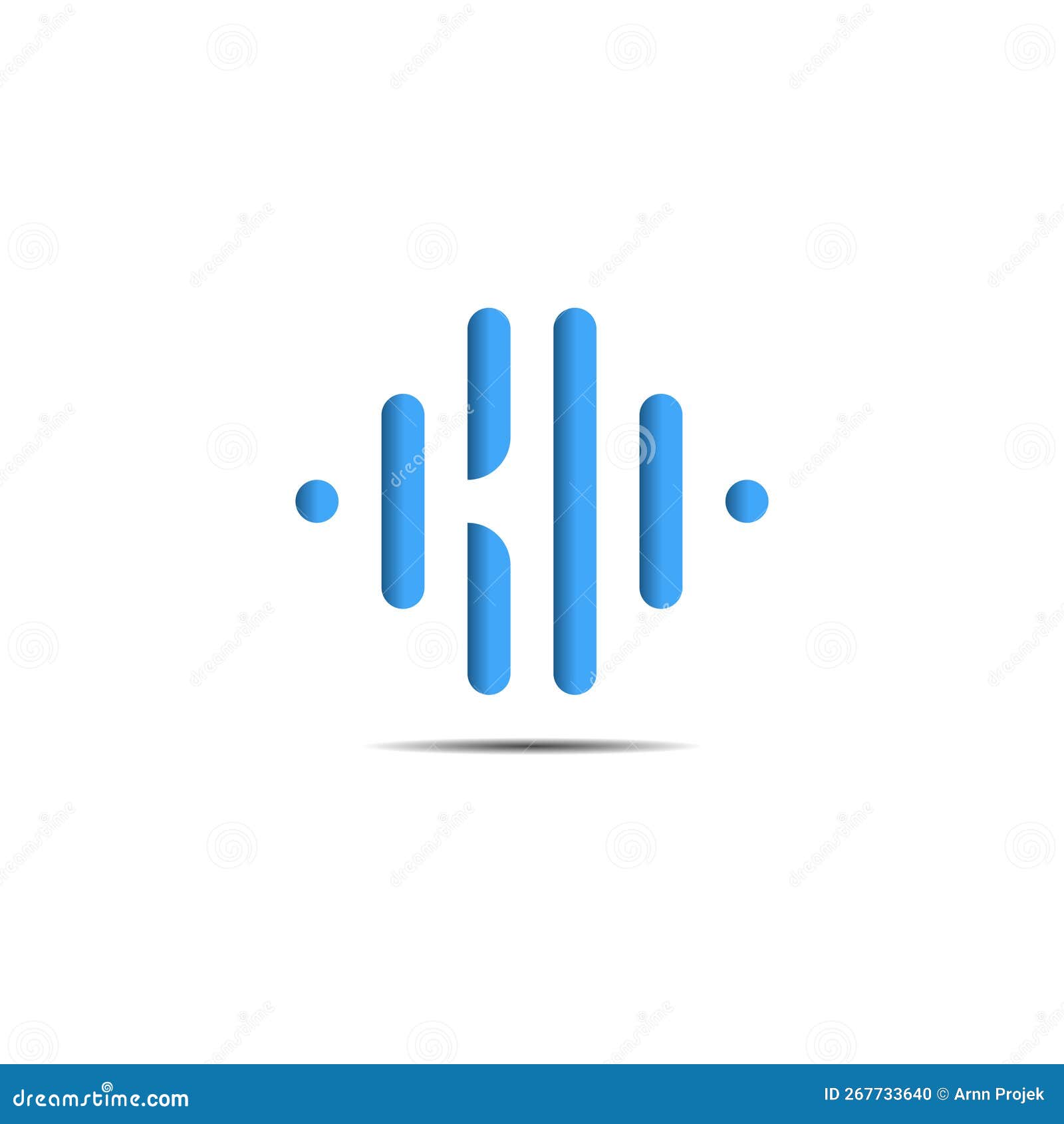KM Sound Vibrations Logo Design Vector Illustration | CartoonDealer.com ...