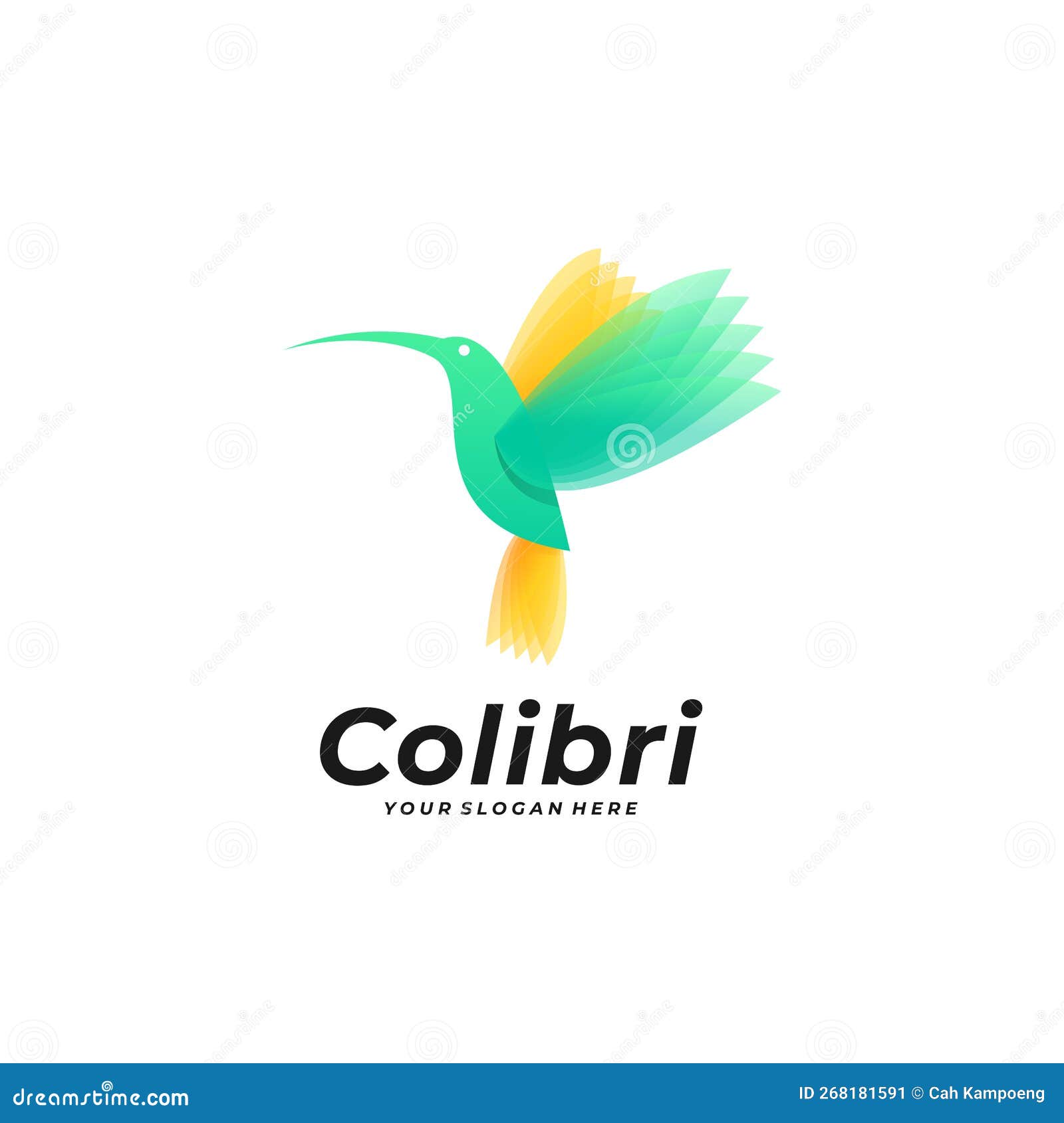 Colibri Colorful Modern Logo Design for Creative Industries. Stock ...