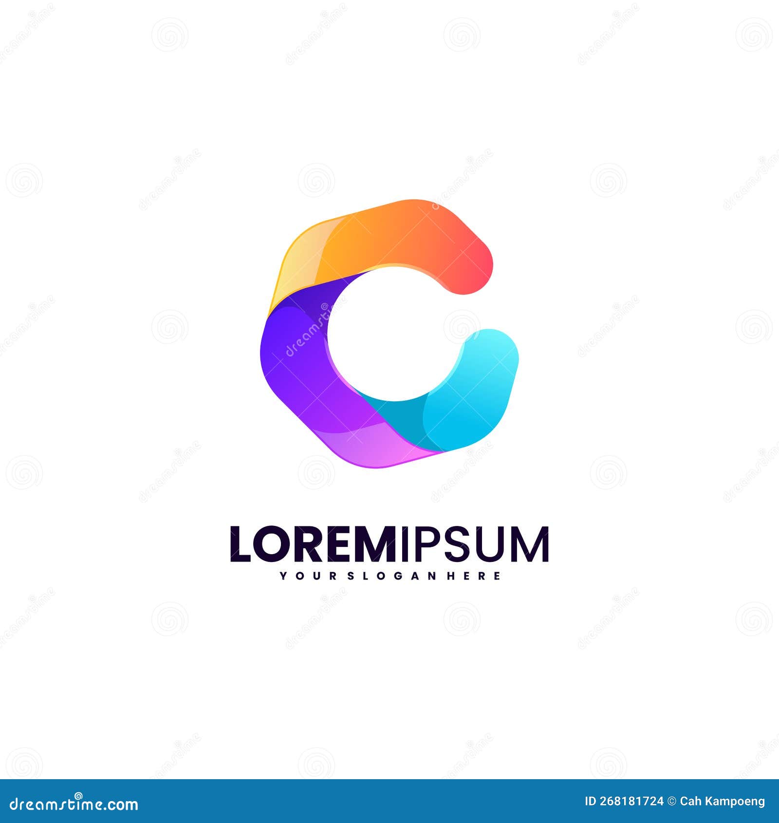 Colorful C Letter Logo Design. Suitable for Creative Industries. Stock ...