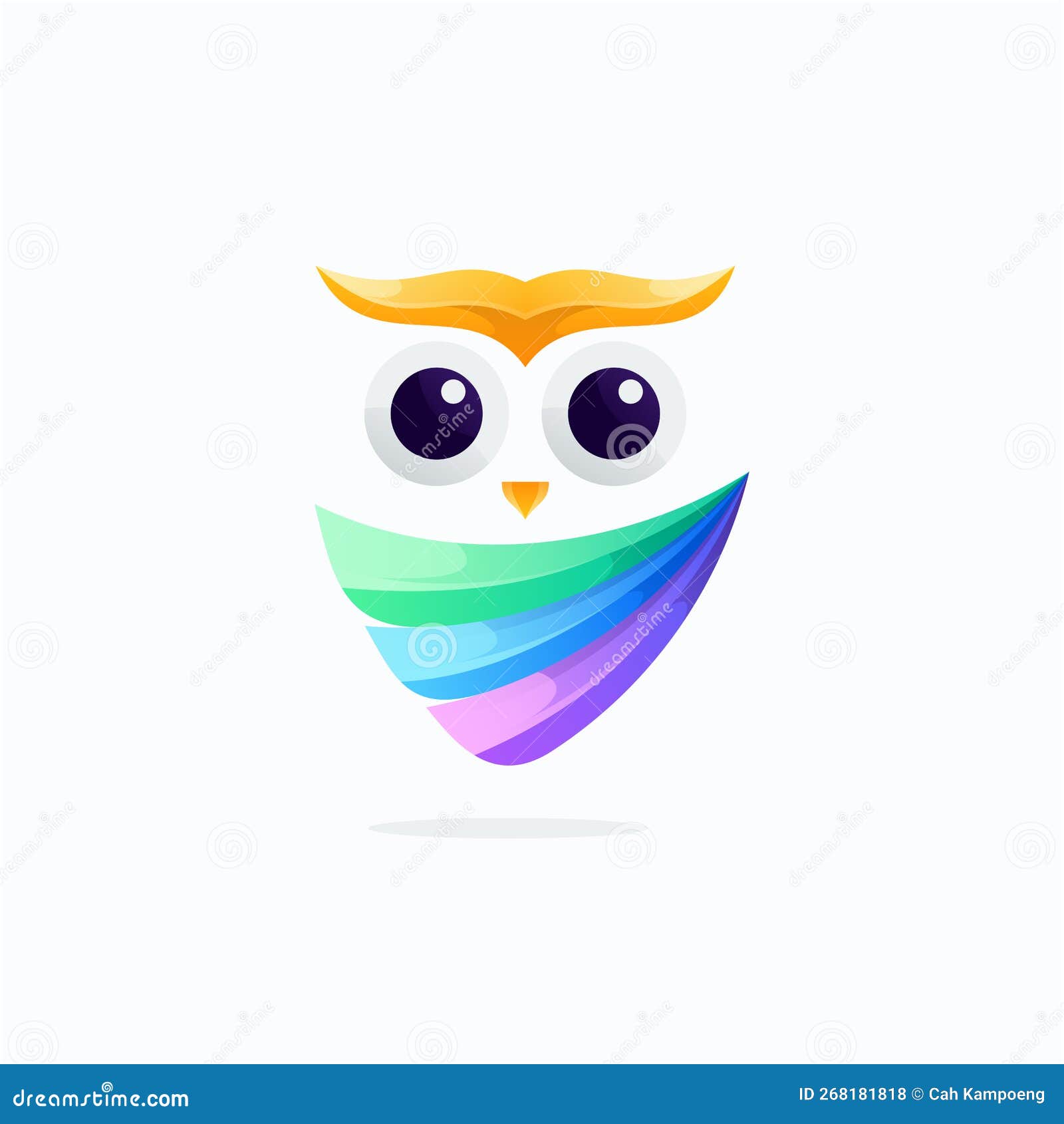 Cute Owl Logo Colorful Vector Illustration Modern Style. Stock Vector ...