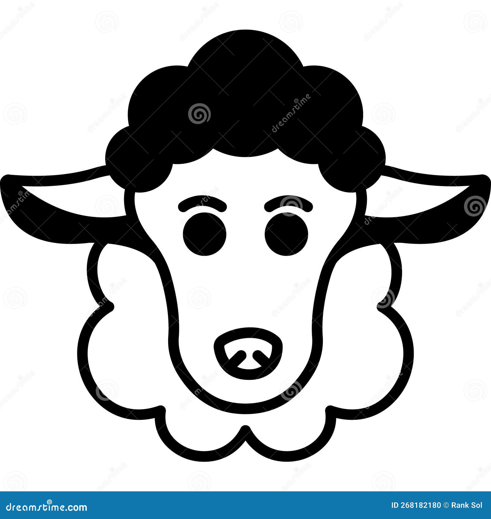 Sheep Which Can Easily Edit or Modify Stock Vector - Illustration of ...