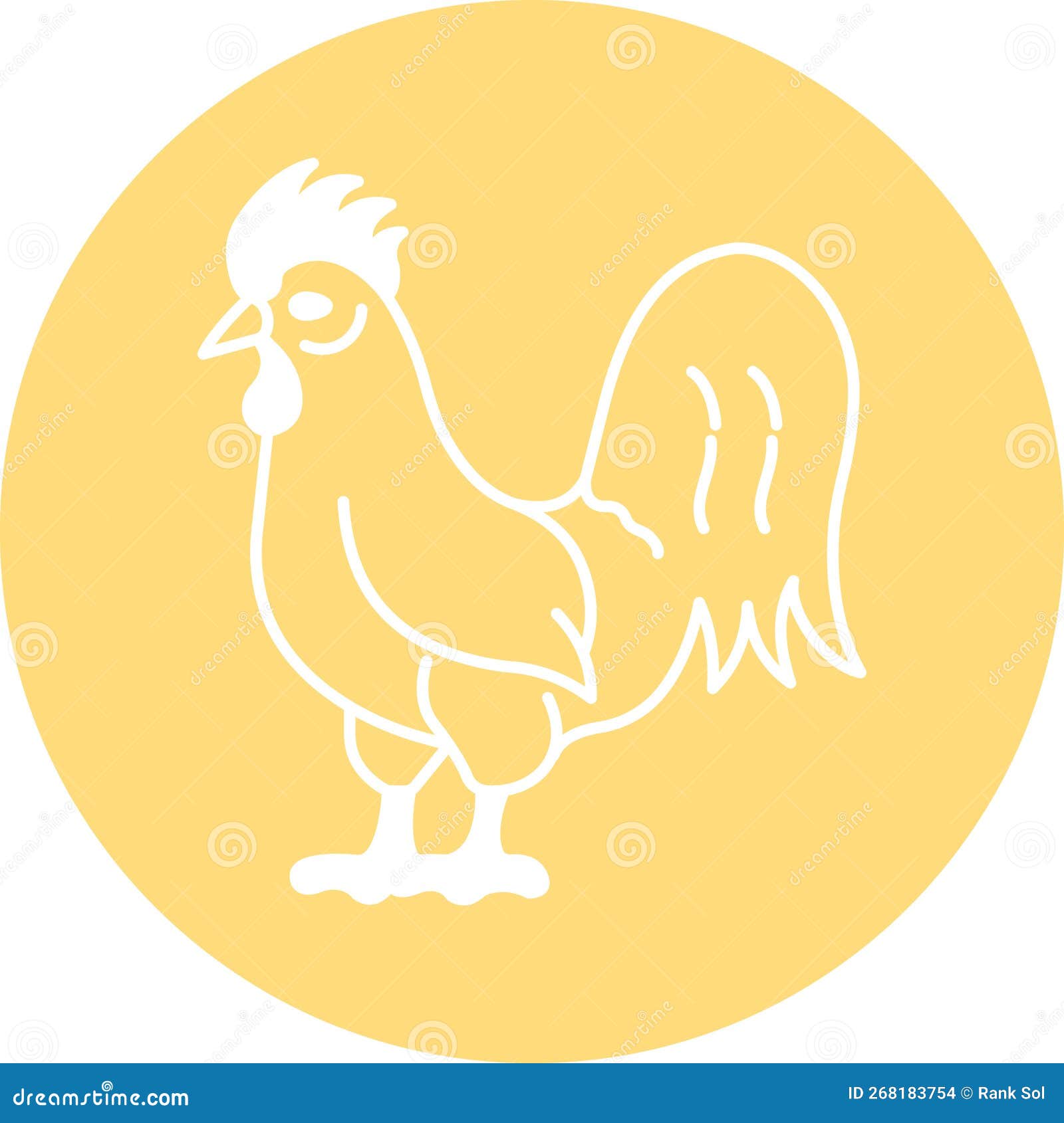Chicken Which Can Easily Edit or Modify Stock Vector - Illustration of ...