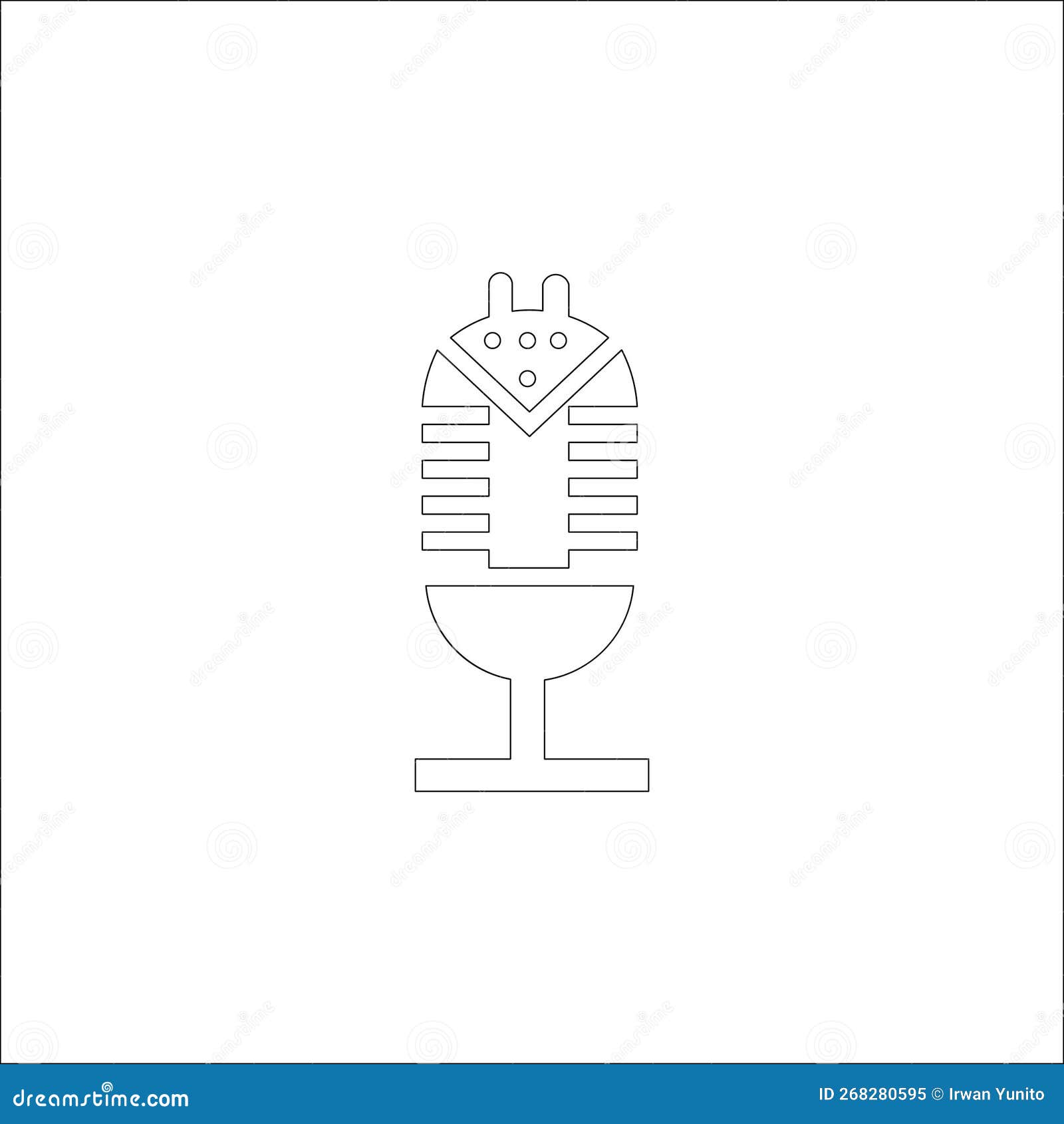 Logo Vector Stock Microphone Template Design Trendy Stock Illustration ...