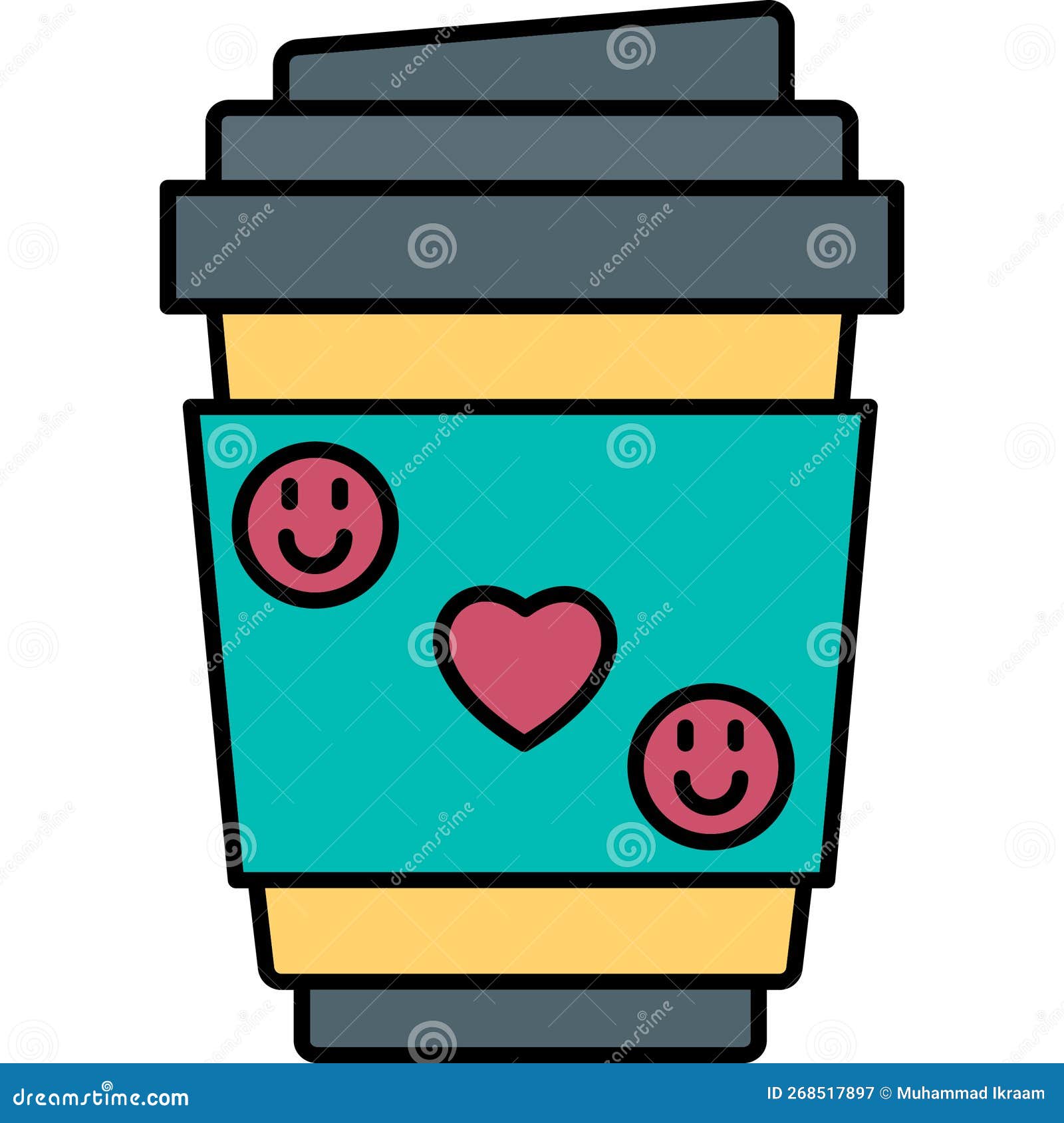 Coffee Cup Which Can Easily Edit or Modify Stock Vector - Illustration ...