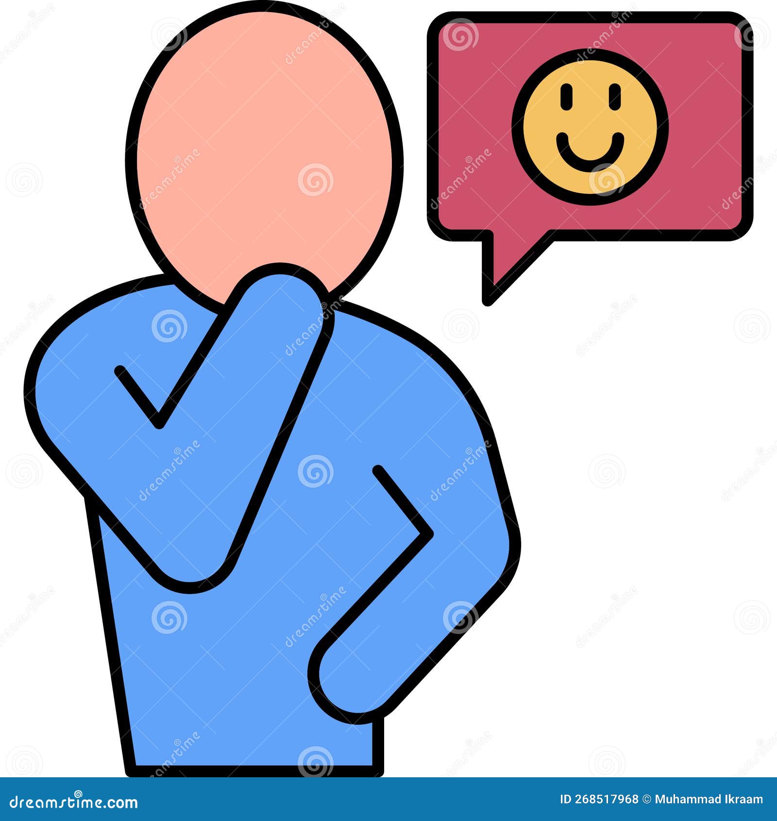 Friend Thinking Which Can Easily Edit or Modify Stock Vector ...