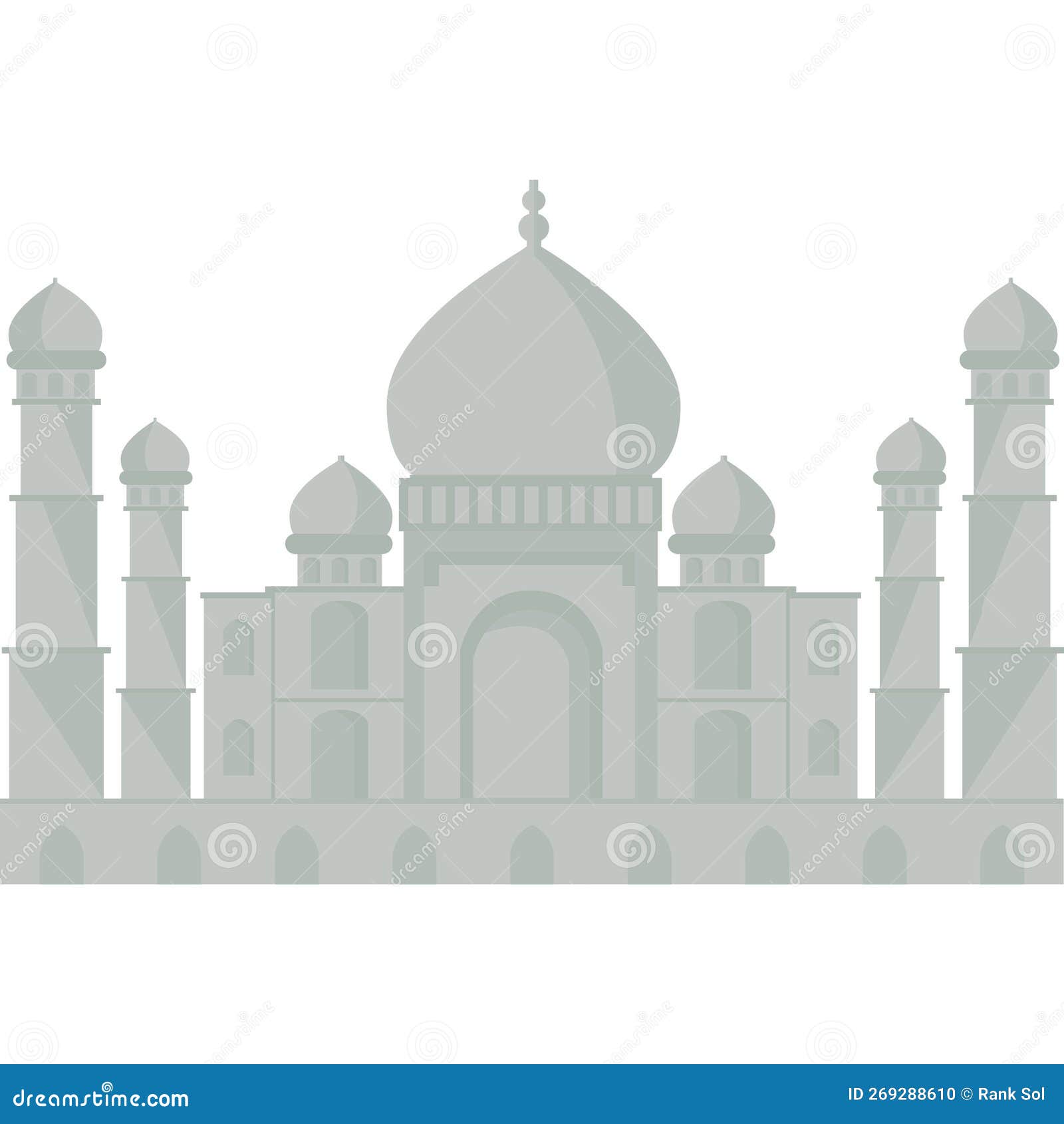 TAj Mahal Which Can Easily Edit or Modify Stock Illustration ...