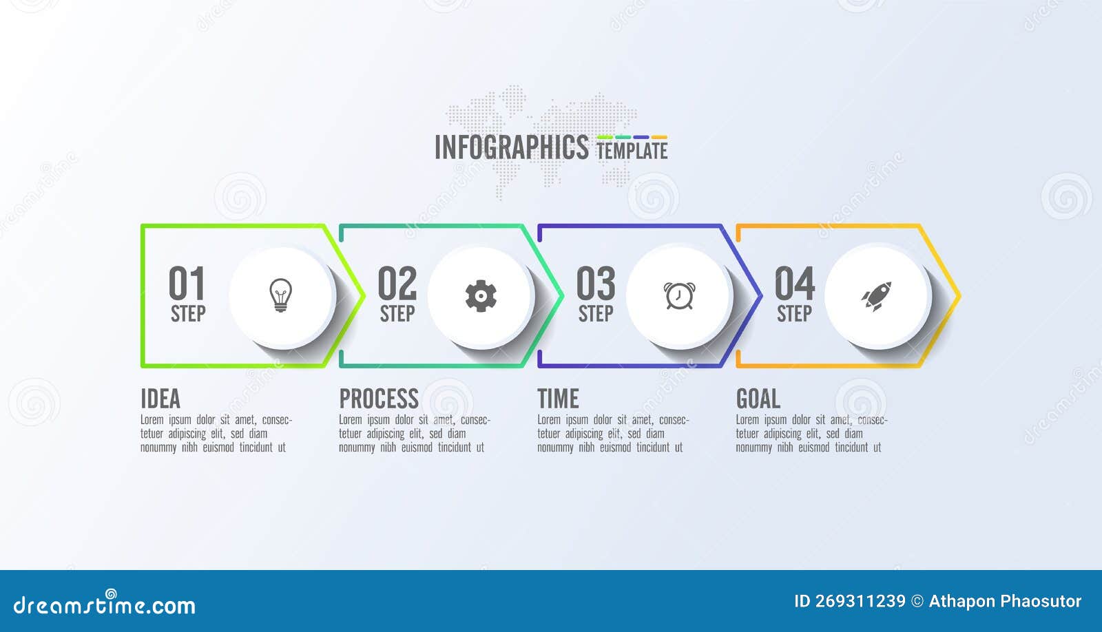Circular Steps Infographics Template Design Stock Vector - Illustration ...