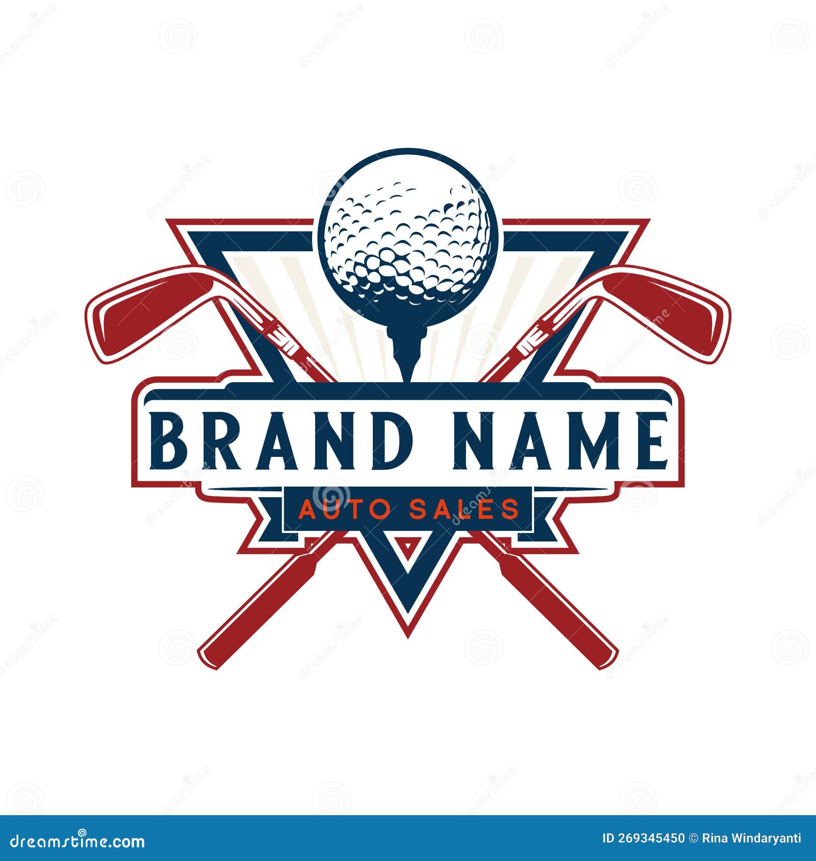 Golf Sport Inspiration Logo. for Golf Clubs. Stock Illustration ...