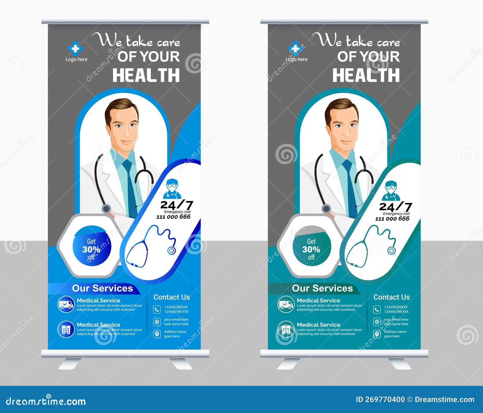 Healthcare and Medical Roll Up and Standee Design Banner, Corporate ...