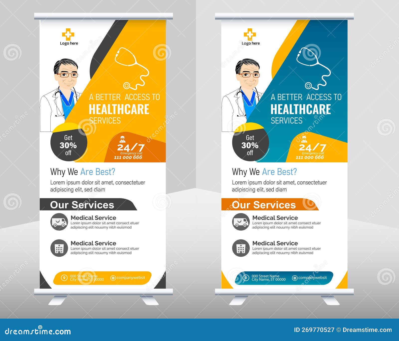 Healthcare and Medical Roll Up and Standee Design Banner, Corporate ...