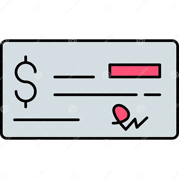 Cheque Which Can Easily Edit or Modify Stock Vector - Illustration of ...