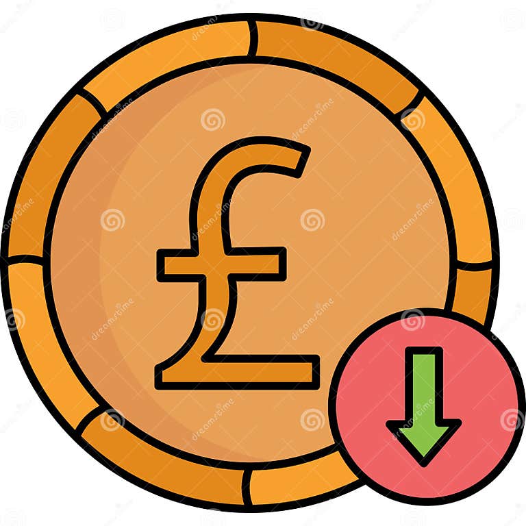 Pound Sterling Which Can Easily Edit or Modify Stock Vector ...