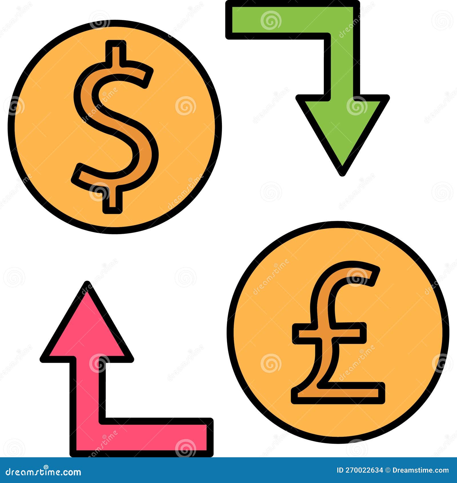 Exchange Which Can Easily Edit or Modify Stock Illustration ...