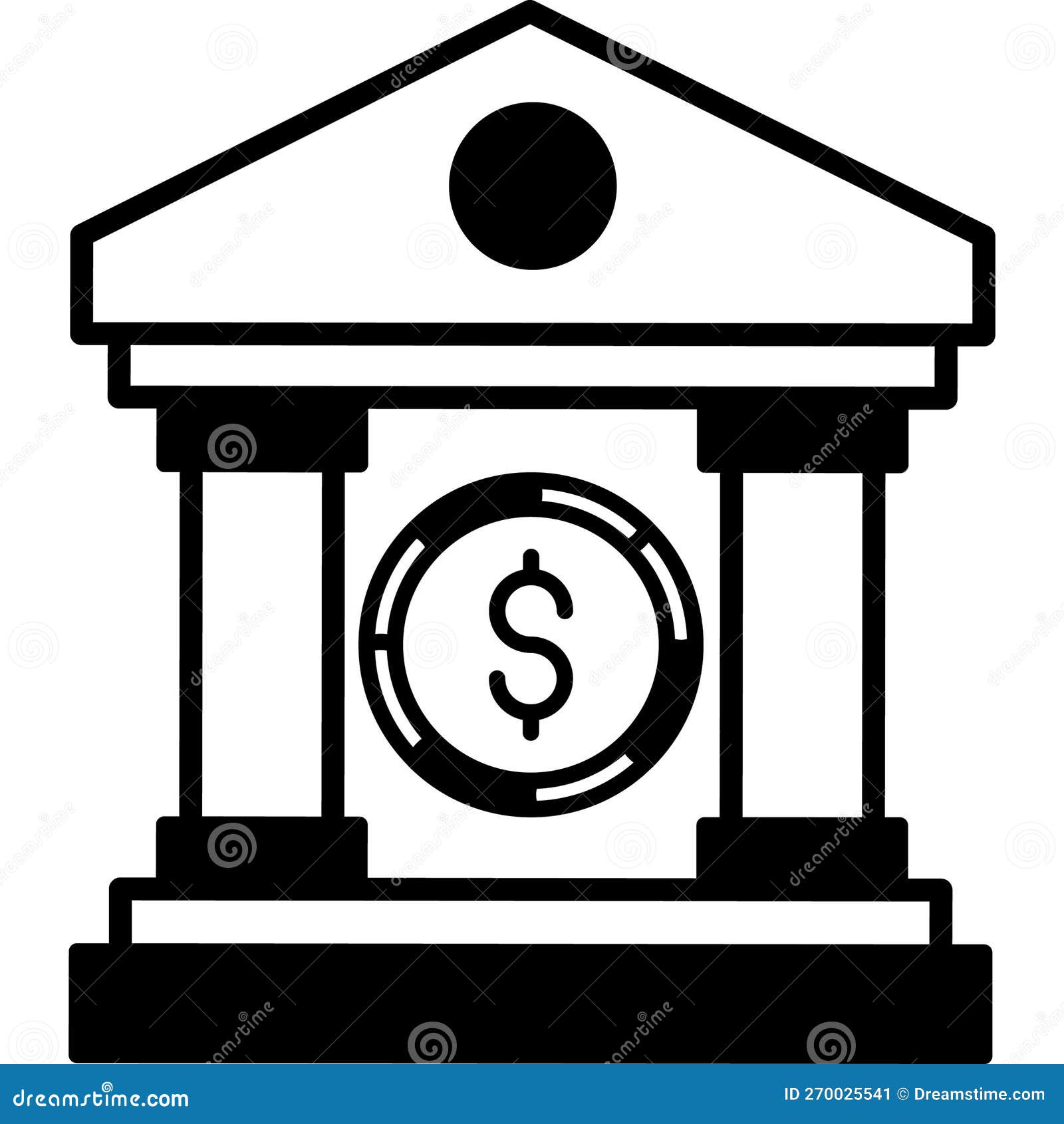 Bank Which Can Easily Edit or Modify Stock Illustration - Illustration ...